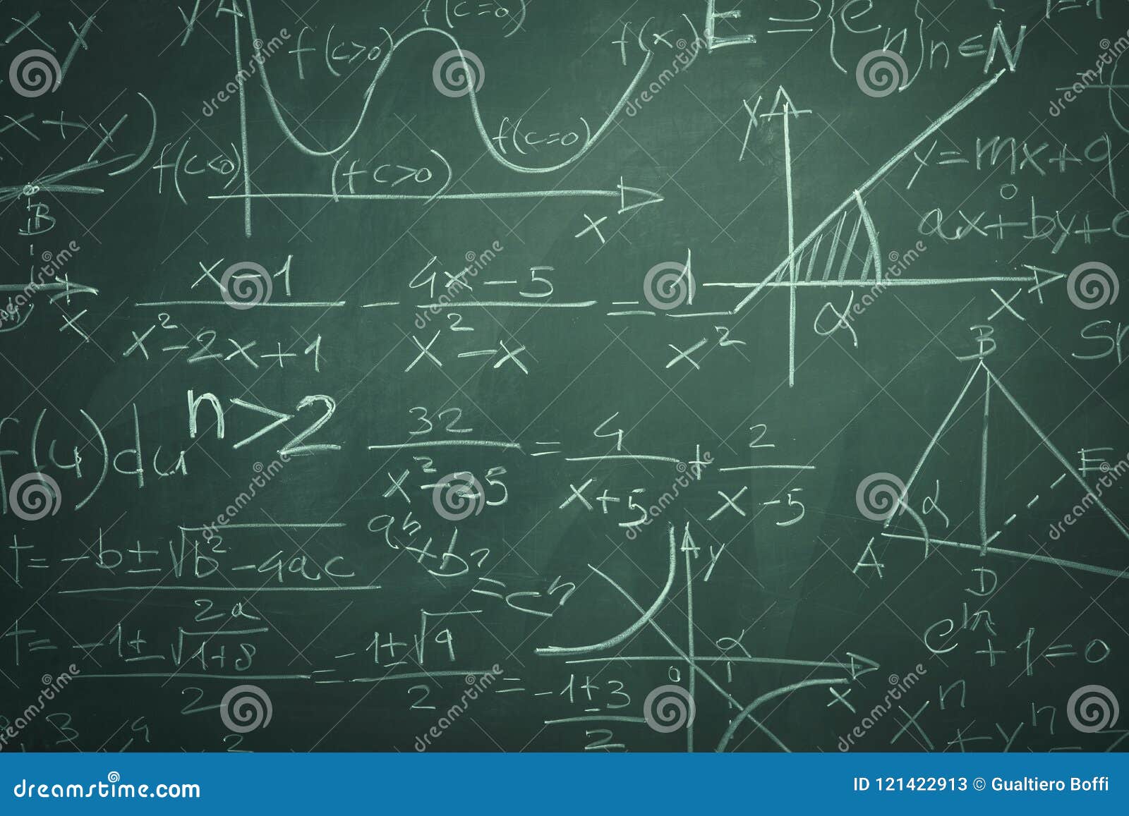 Math on blackboard stock image. Image of background - 121422913
