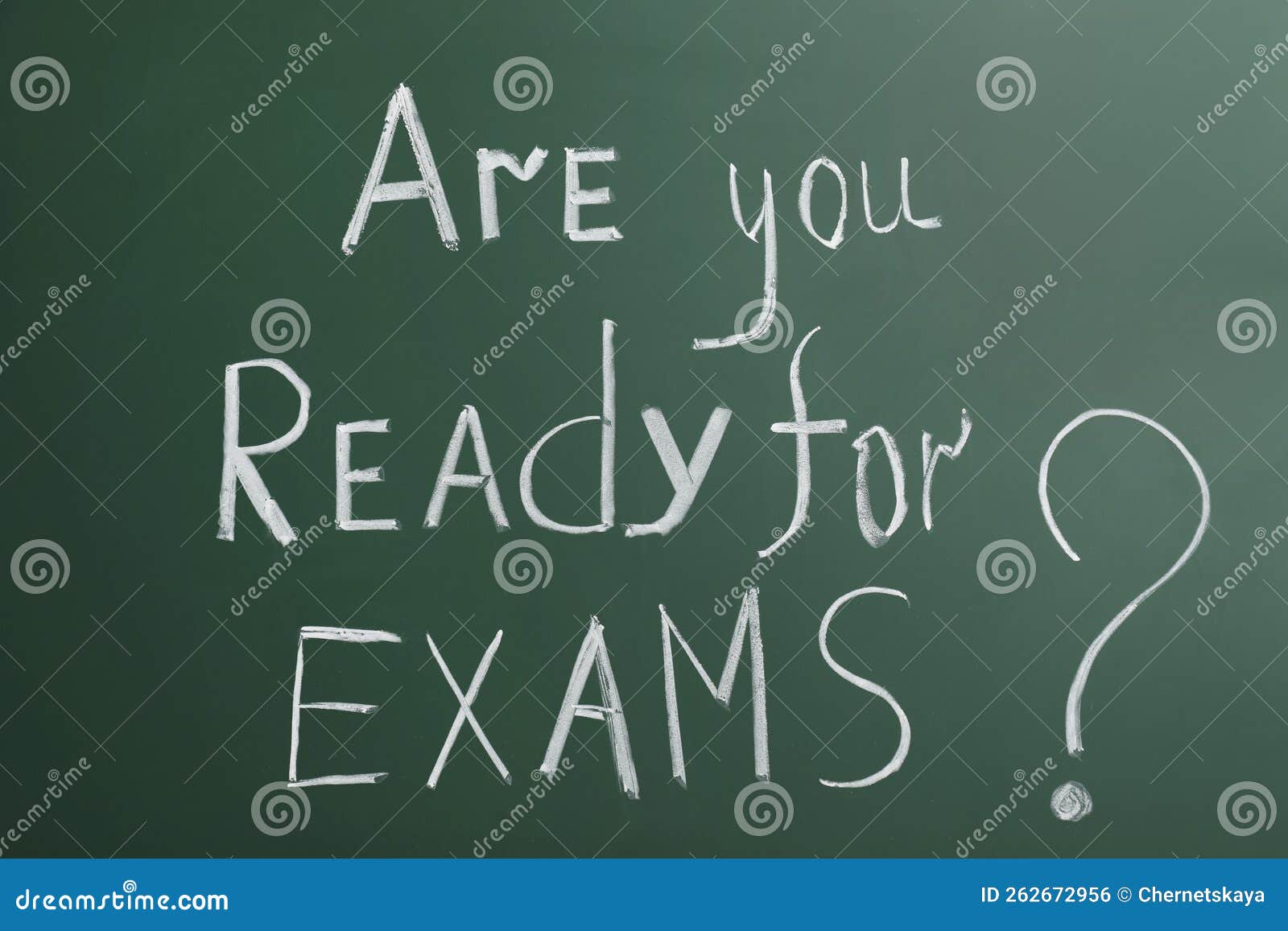 Green Chalkboard with Phrase are You Ready for Exams As Background ...