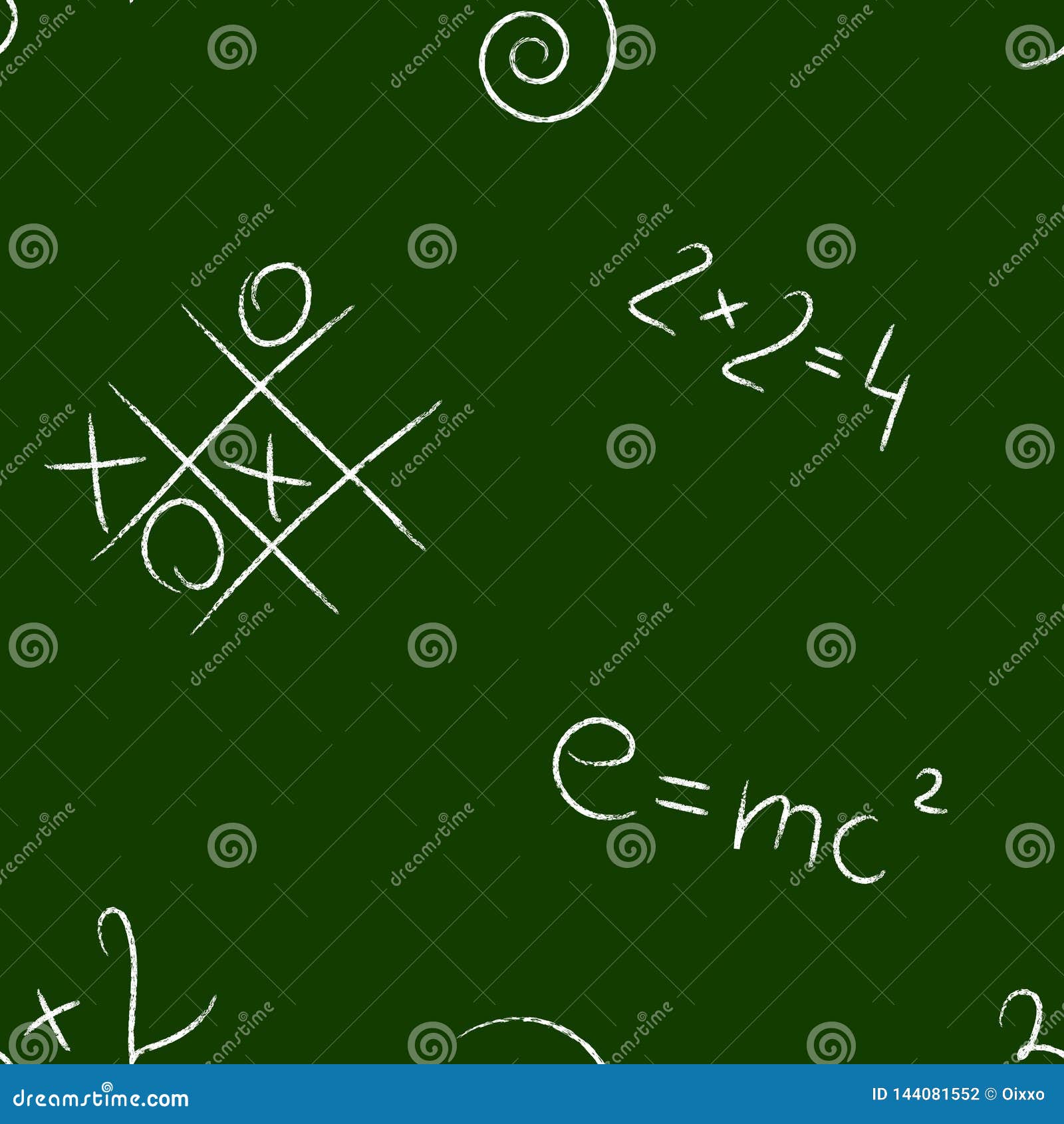 Green Chalkboard Seamless Pattern. Vector Schoolboard Illustration ...