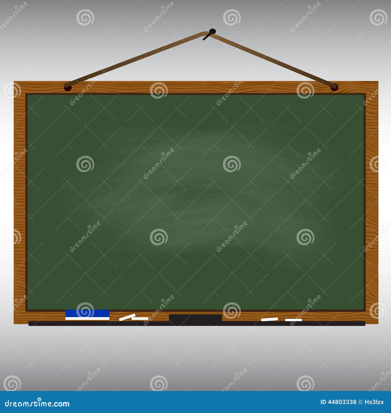 Green Chalkboard Wood Frame Rope Hanging on Nail Stock Vector ...