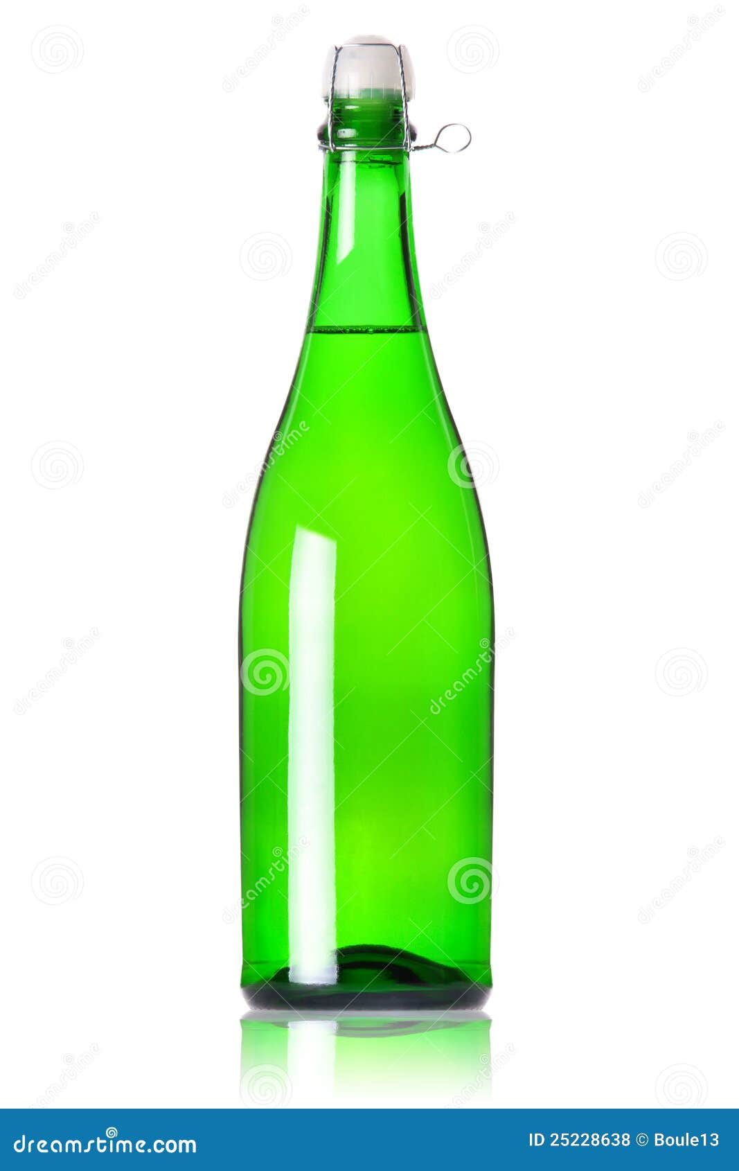 Green Champagne bottle stock photo. Image of fizz, alcoholic - 25228638