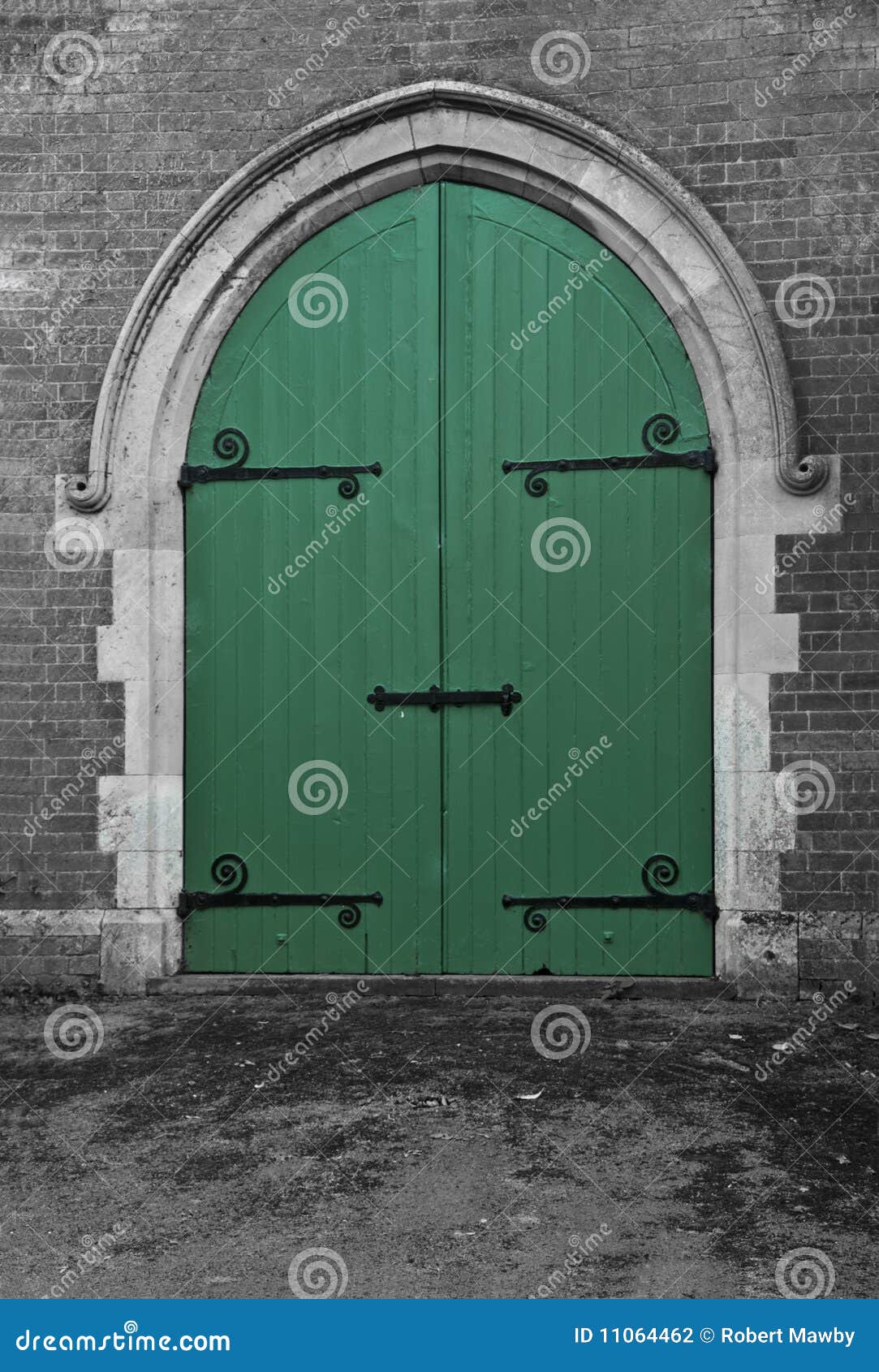 Green Chapel Doors stock photo. Image of green, graves - 11064462
