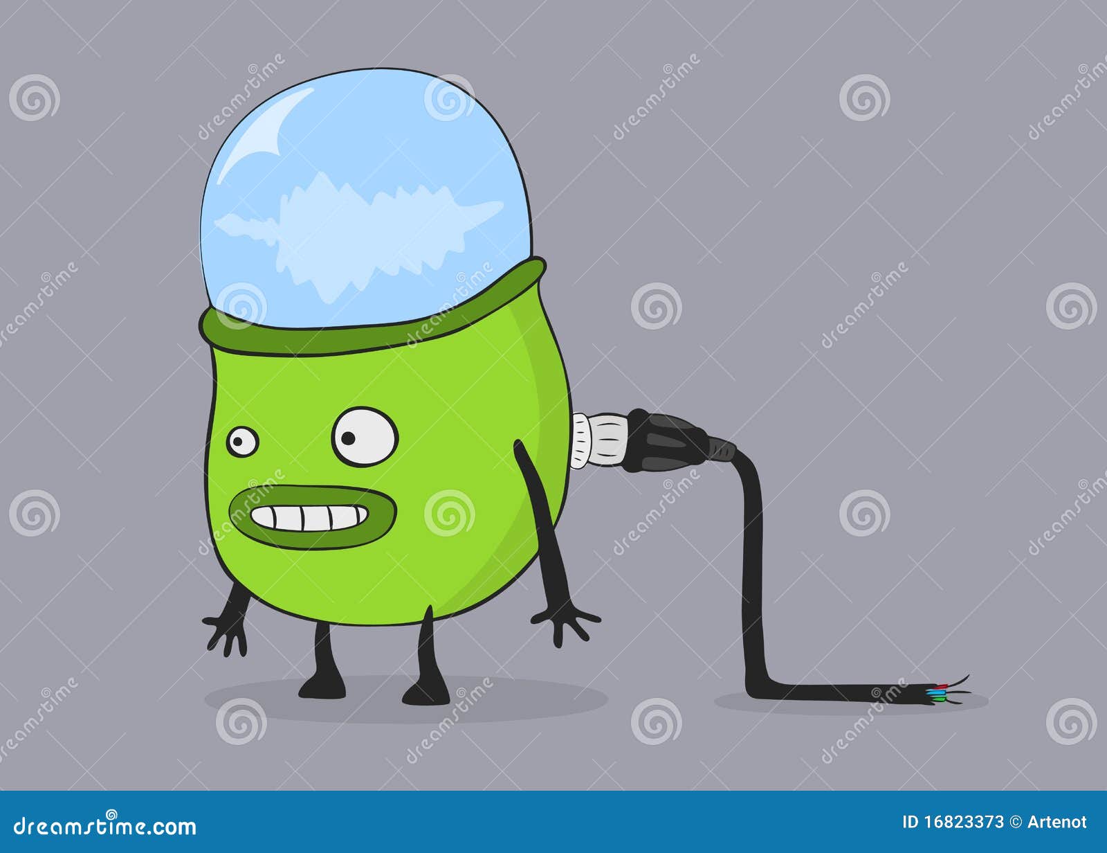 Green character stock vector. Illustration of cartoon - 16823373