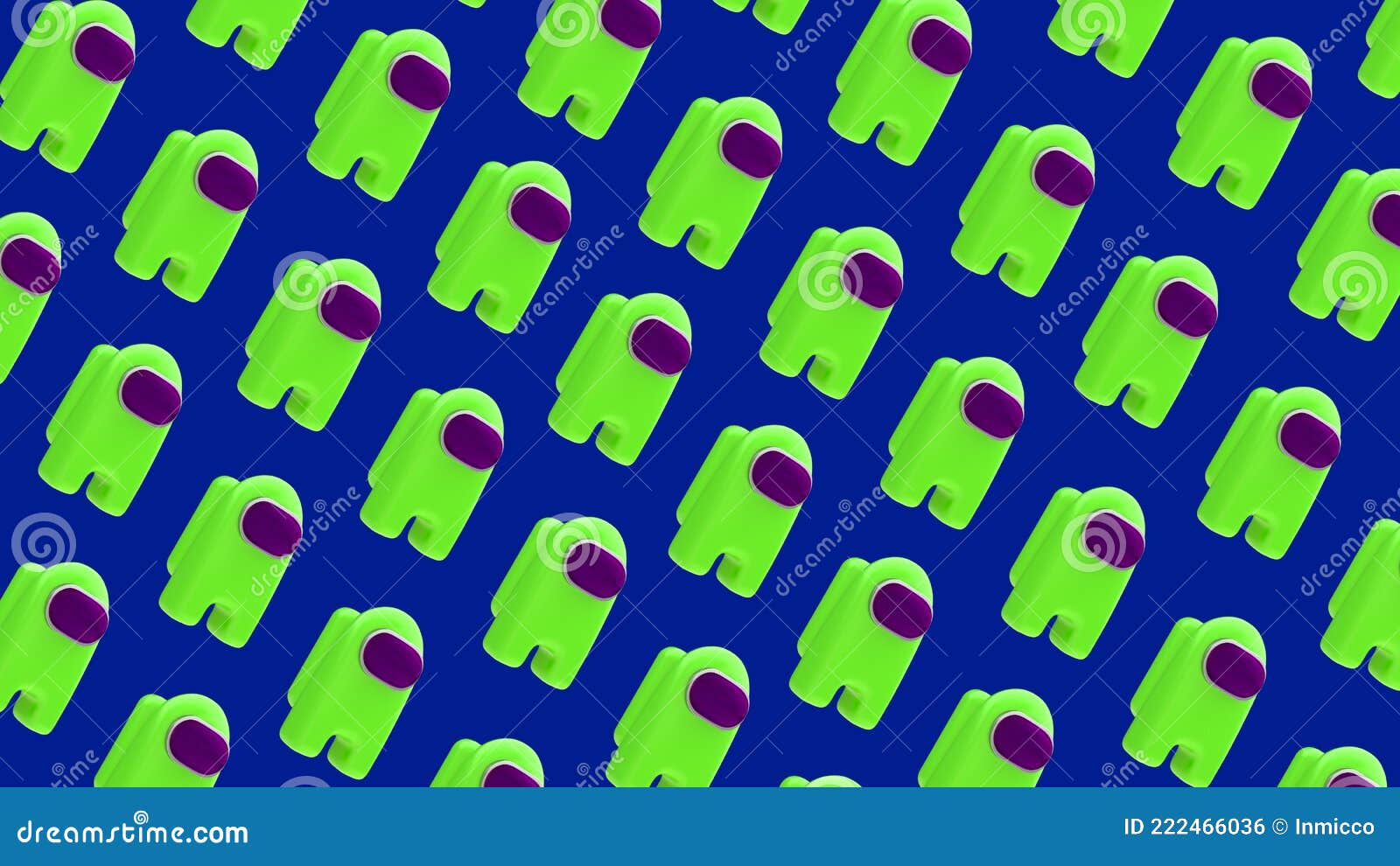 The Green Characters on a Blue Background. Robot for Poster Editorial ...