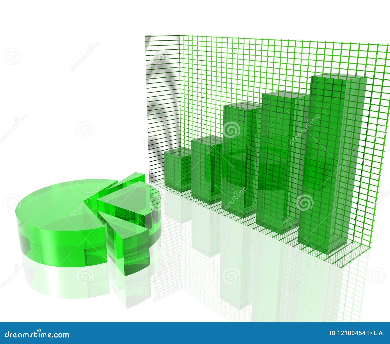 Green chart stock illustration. Illustration of abstract - 12100454