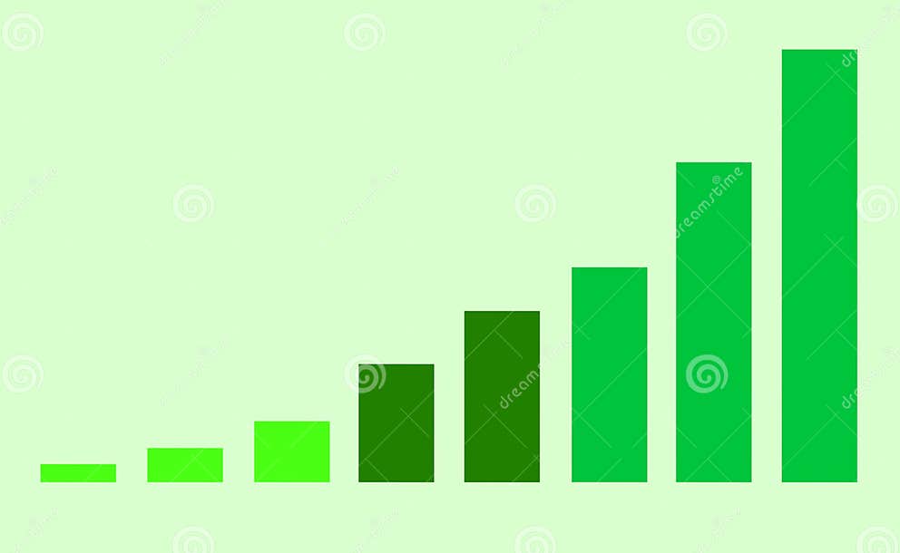 Green Chart Graph Illustration Stock Illustration - Illustration of ...