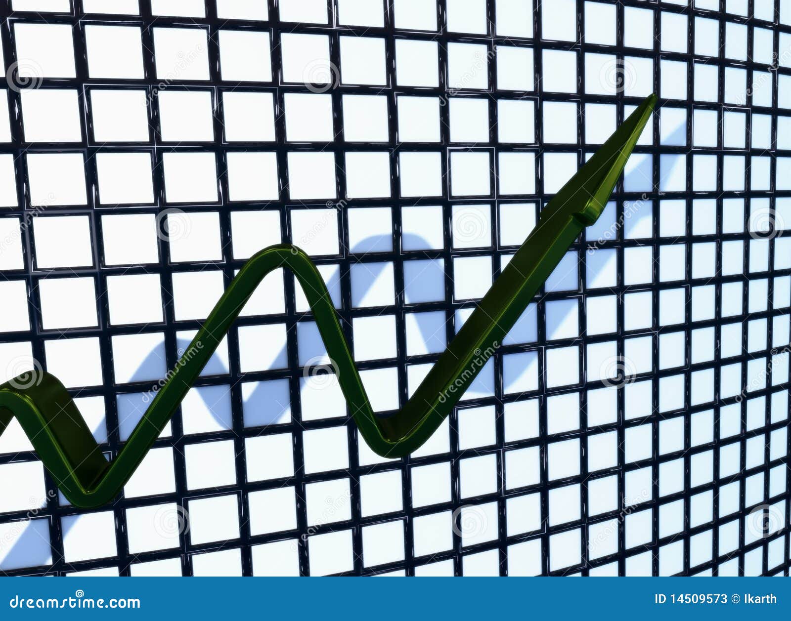 Green Chart Rising stock illustration. Illustration of account - 14509573