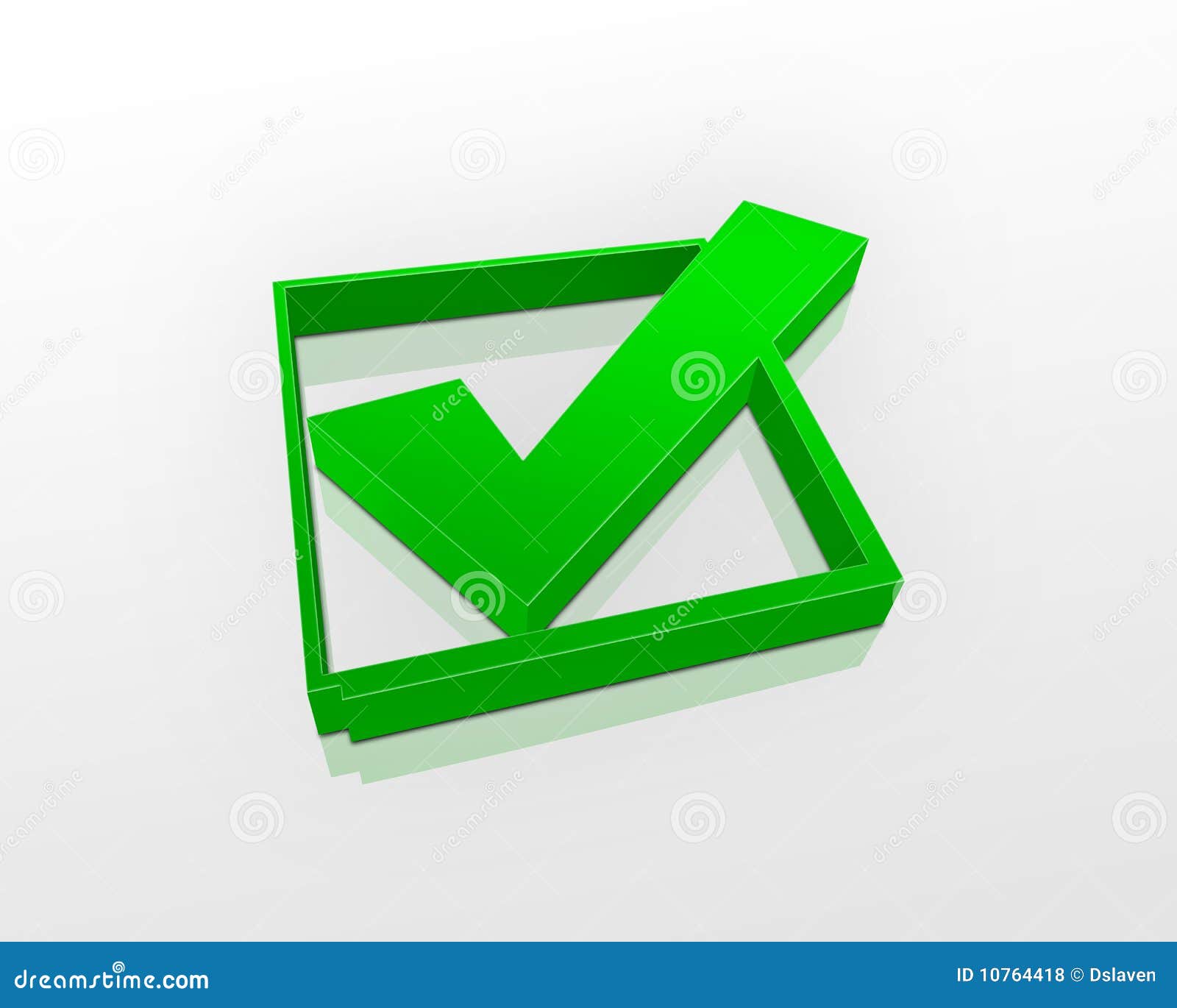 Green Check Box Royalty Free Stock Photos - Image: 10764418