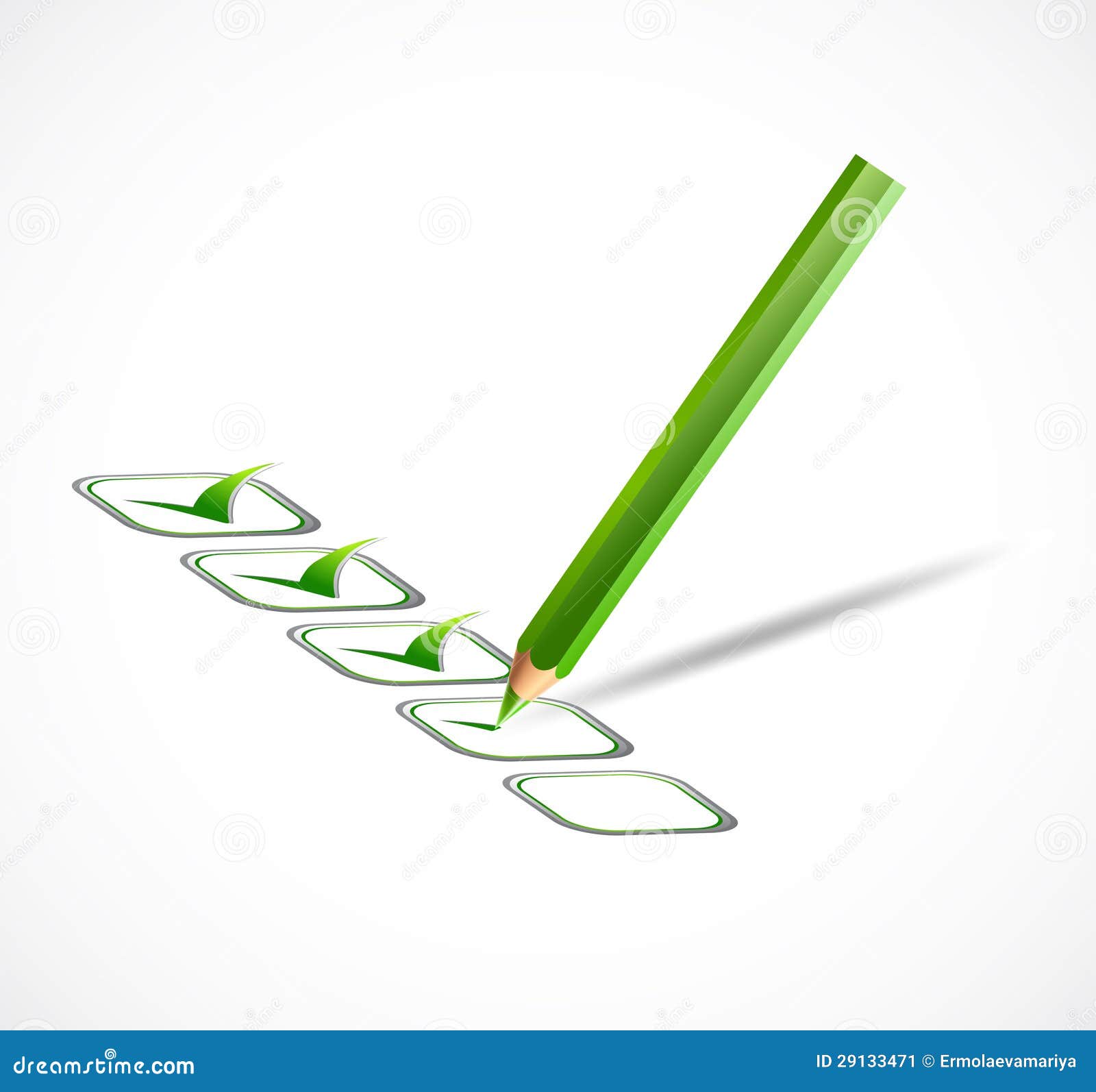 Green Check List. Vector Illustration Stock Vector - Illustration of ...