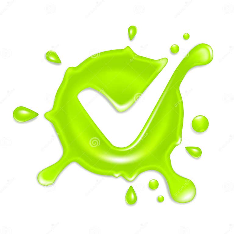 Green check mark stock vector. Illustration of paint - 13265807