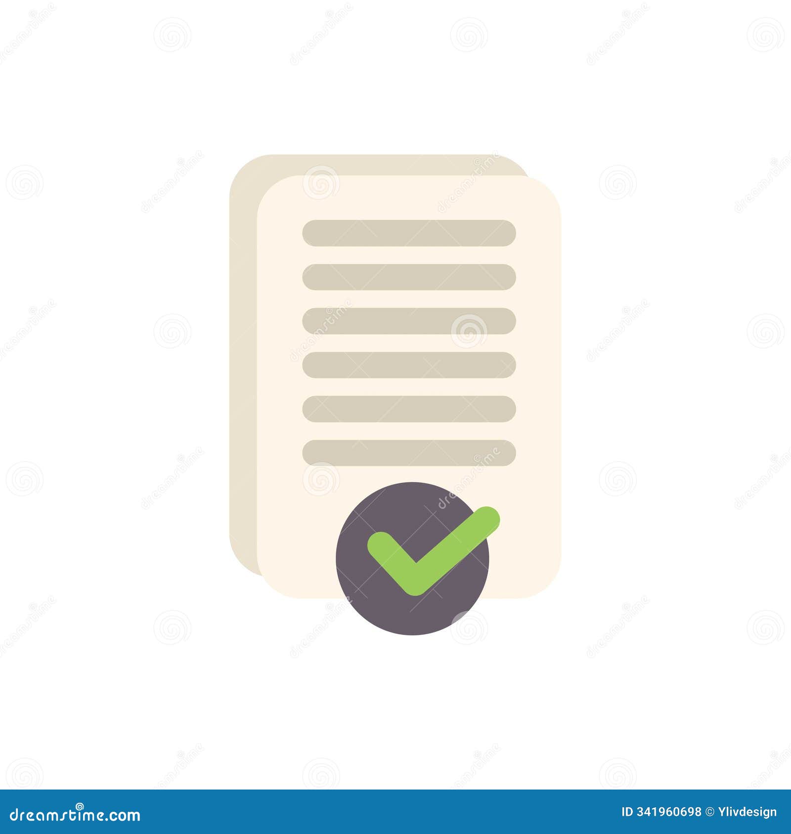 Green Check Mark Approving Document Icon Illustration Stock ... Green Check Mark Approving Document Icon Illustration Stock ...
