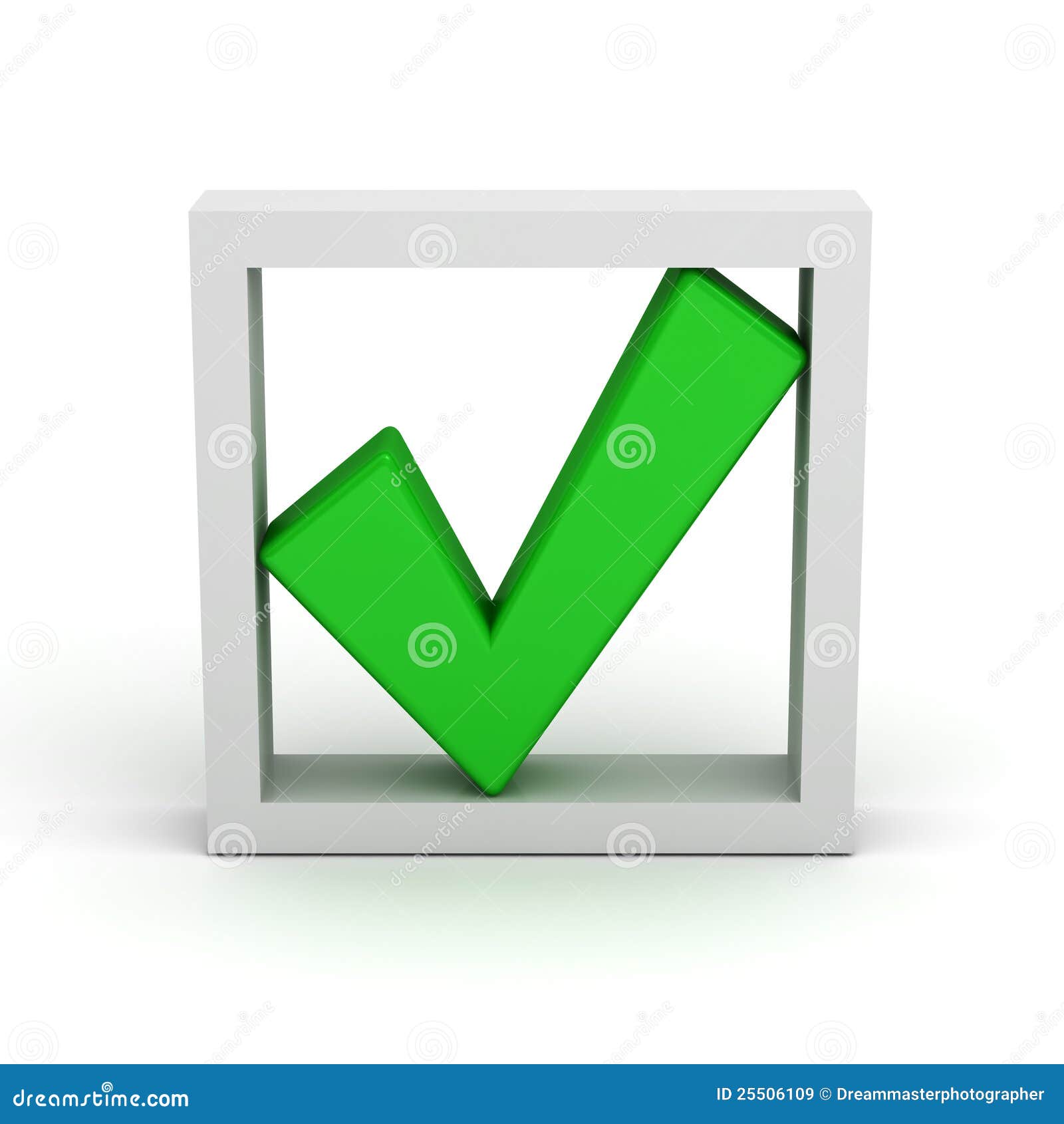 Green check mark in box stock illustration. Illustration of poll - 25506109