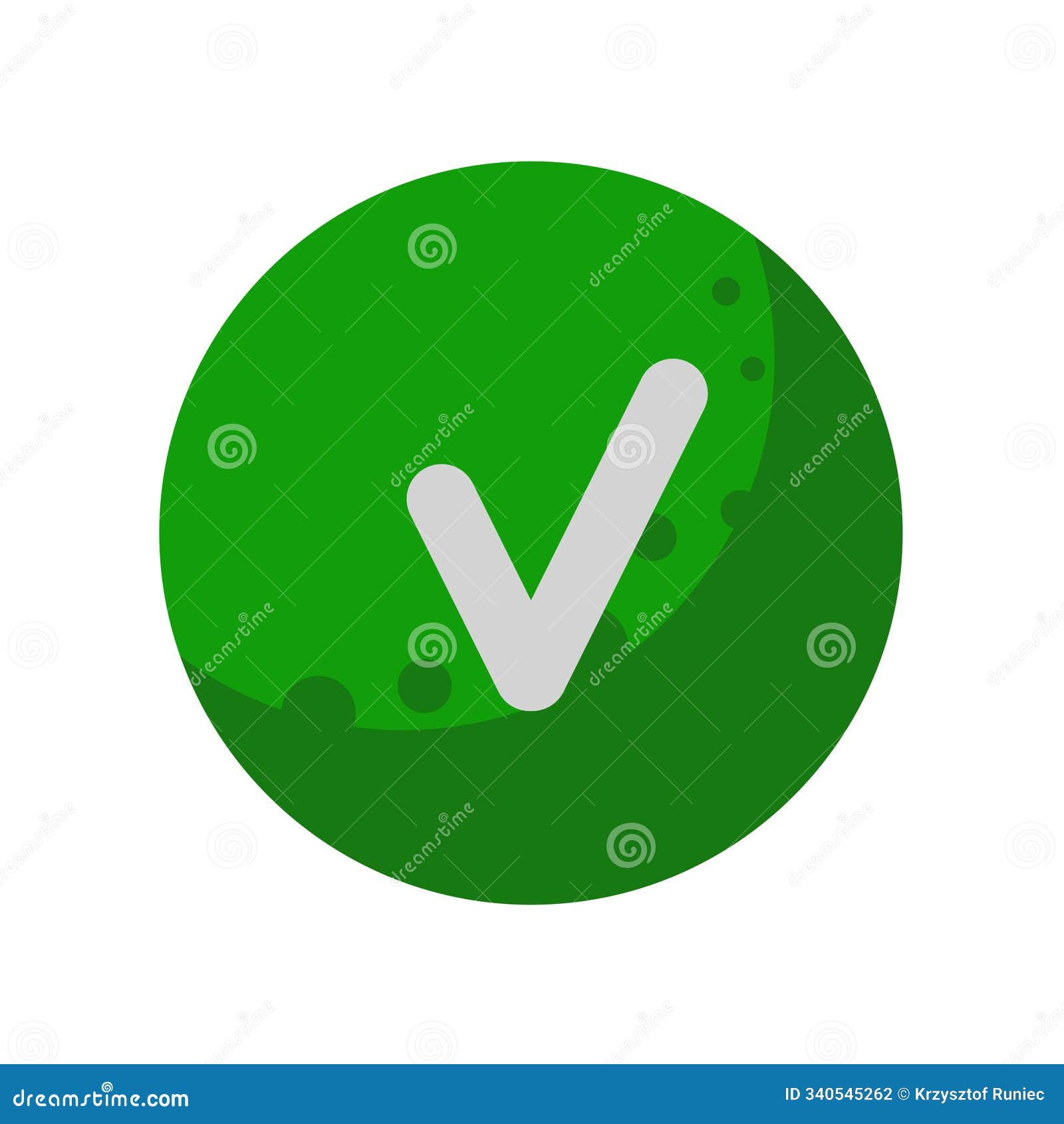Green check mark button stock illustration. Illustration of accept ...