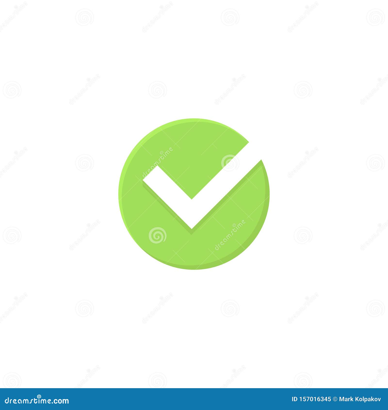 Green Check Mark in the Circle, Vector Stock Vector - Illustration of ...
