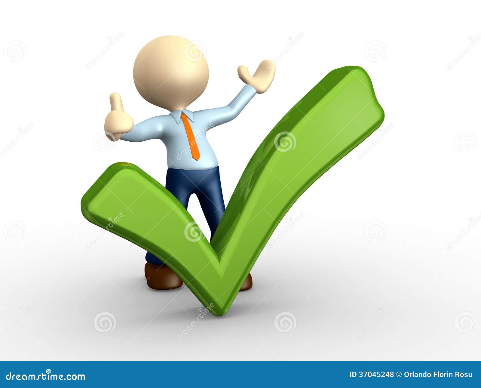 Green check mark stock illustration. Illustration of person - 37045248