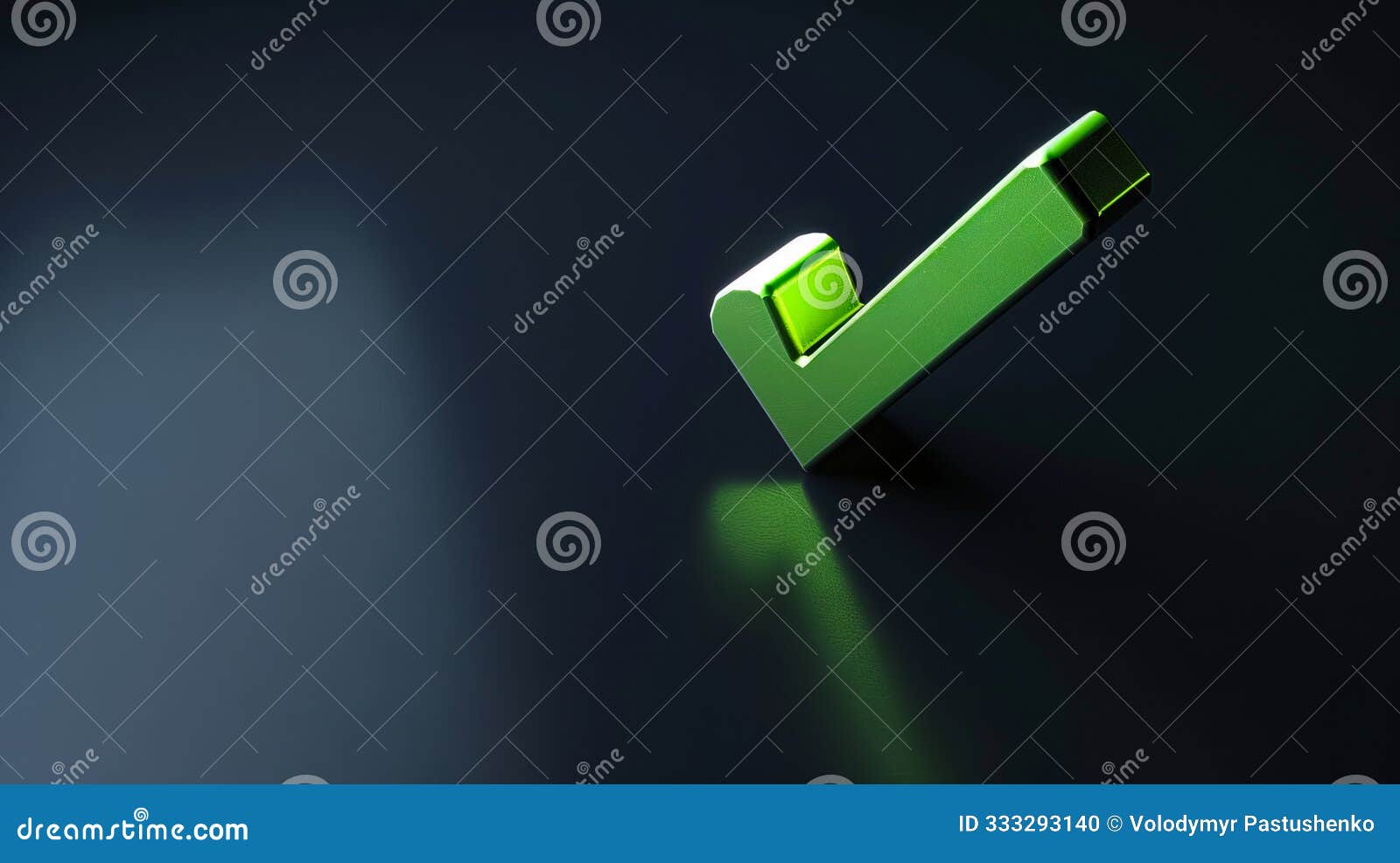 A Green Check Mark on a Dark Blue Background Stock Illustration ...