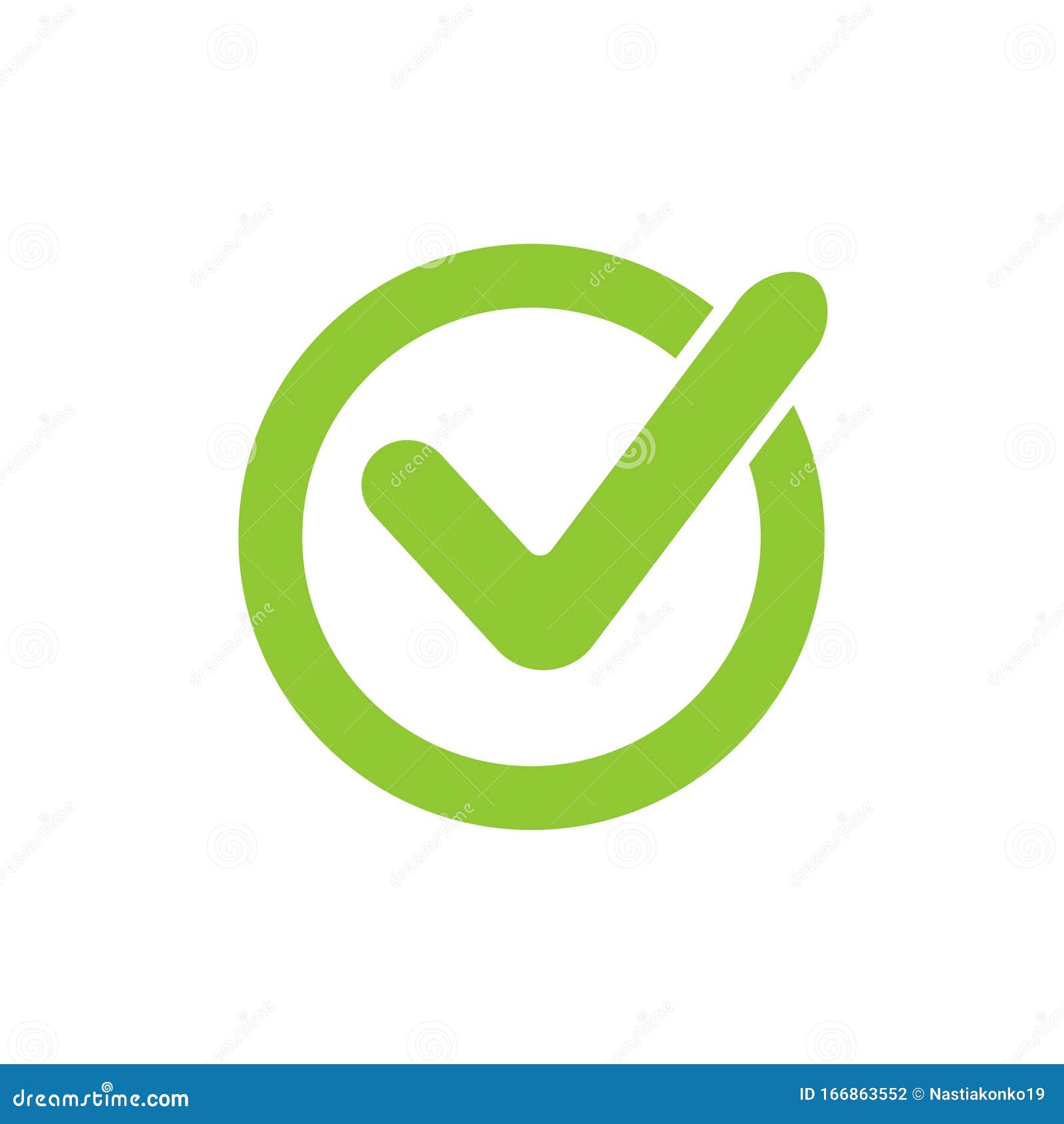 Green Check Mark Icon in a Circle. Tick Symbol in Green Color. Stock ...