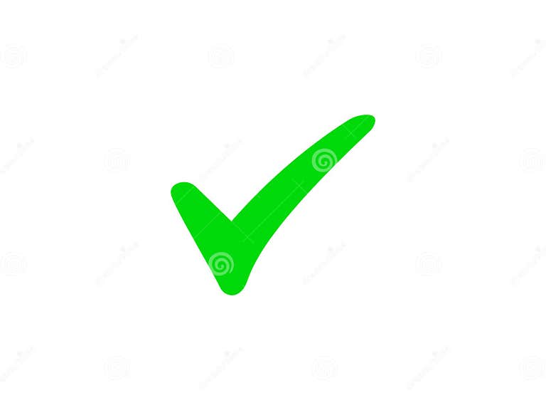 Green Check Mark Icon Design Stock Illustration - Illustration of ...