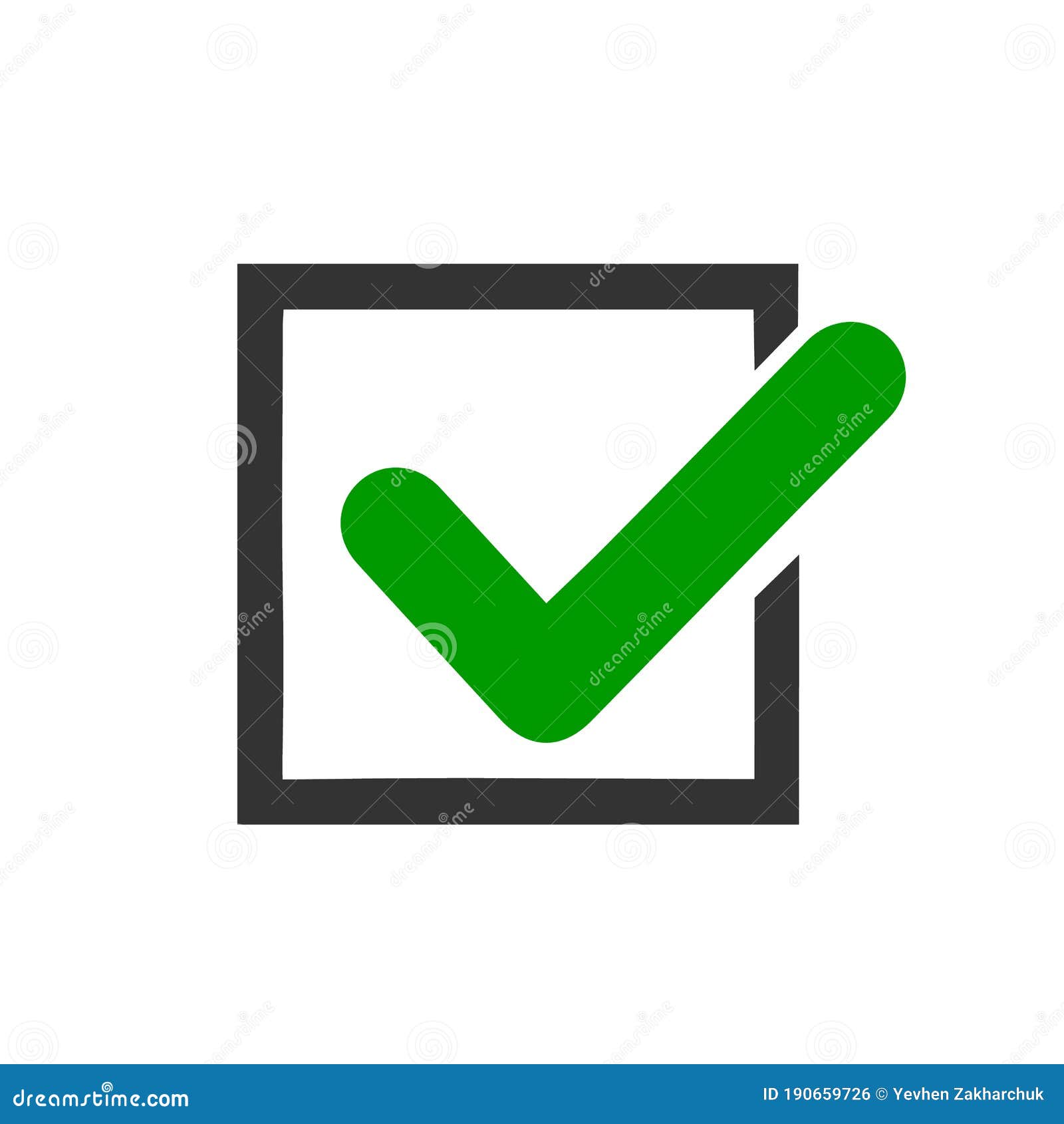 Green Check Mark Icon for Office Vector Design Stock Illustration ...