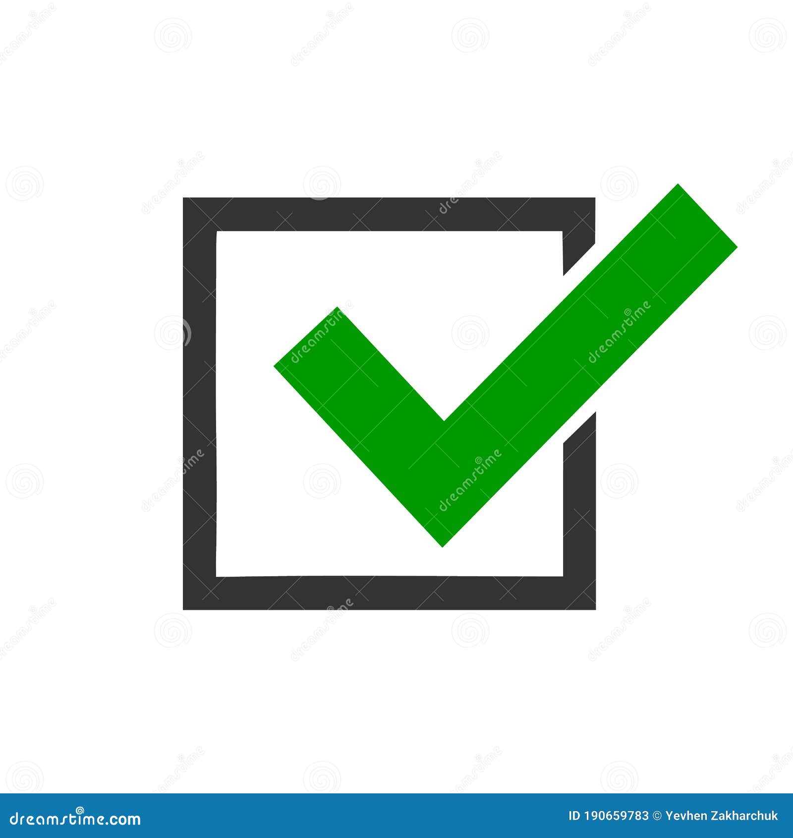 Green Check Mark Icon for Office Vector Design Stock Illustration ...