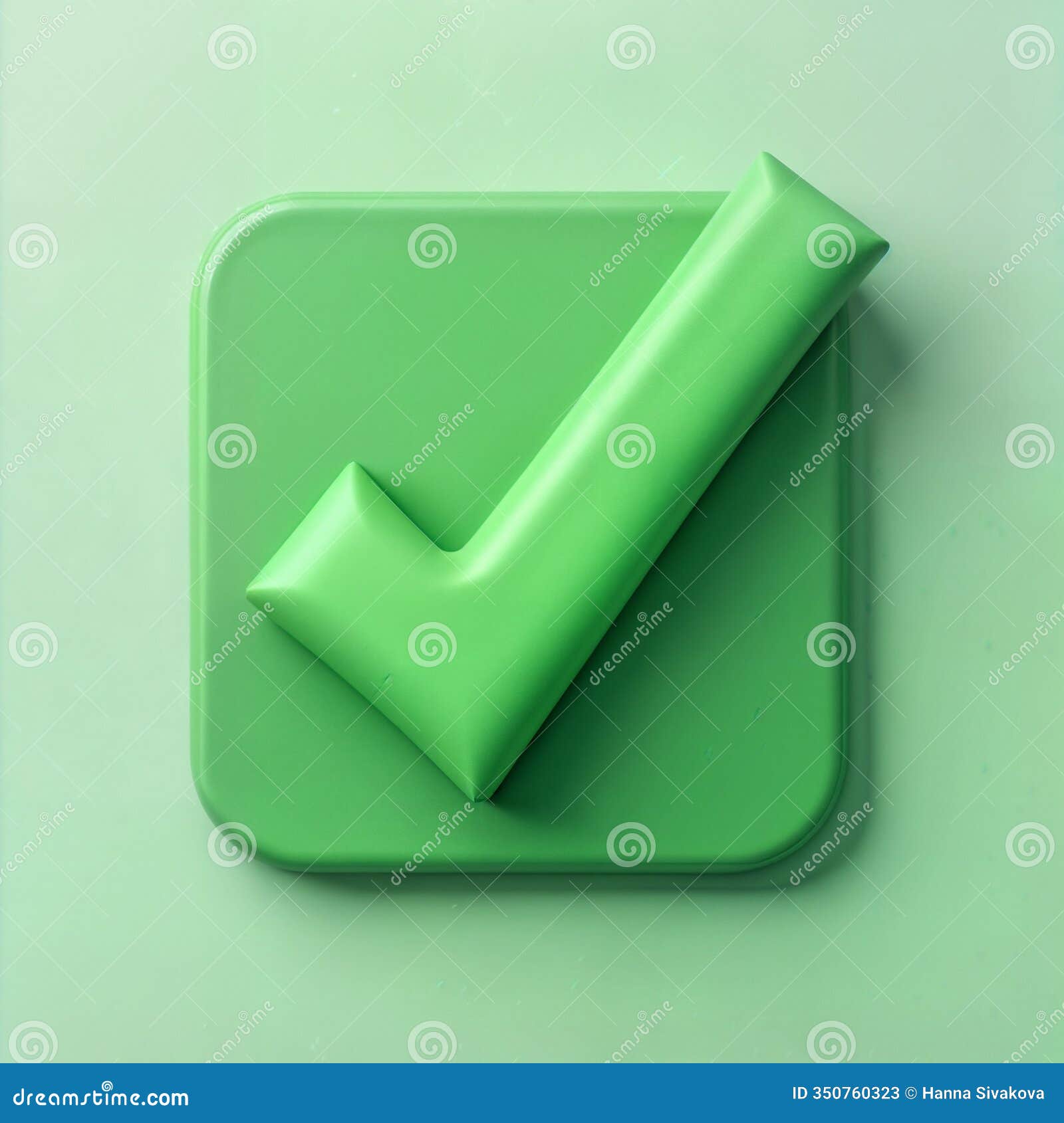 Green Approval Symbol On White Background, Isolates Stock Photography ...