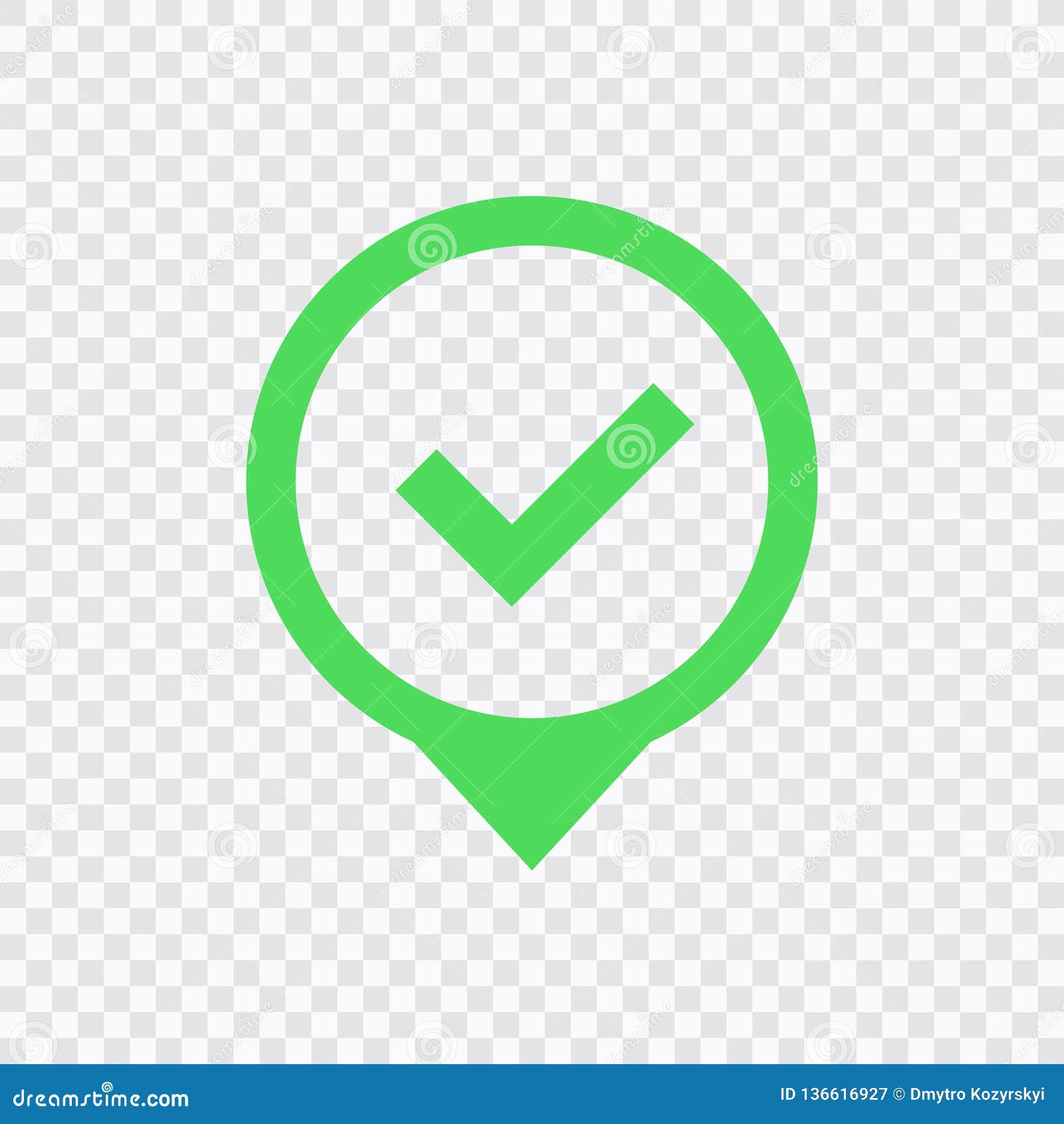 Green Check Mark Icon Set. Vector Illustration. Stock Vector ...