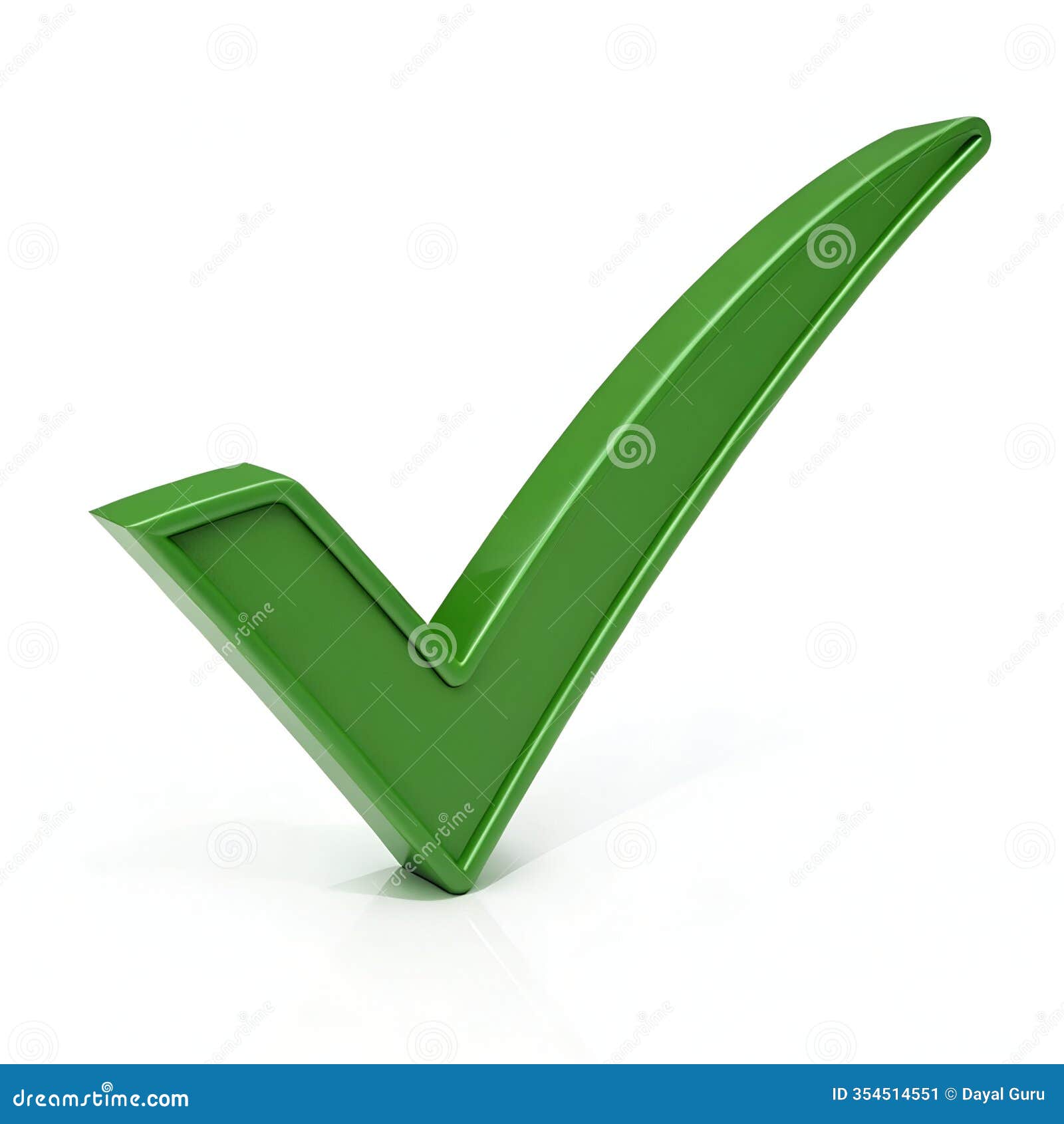Green Check Mark Icon Isolated on White Background Stock Illustration ...