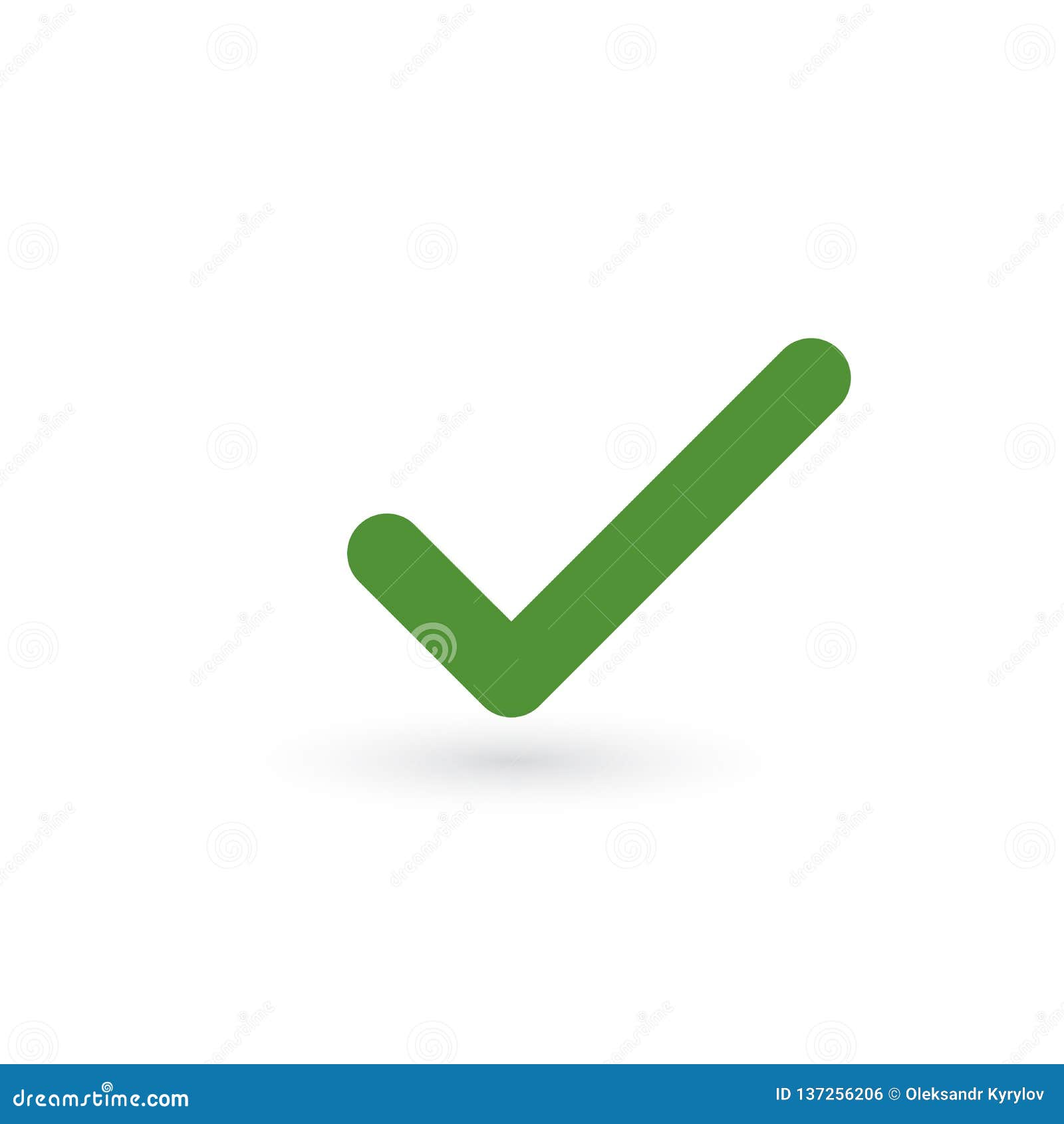 Green Check Mark Icon. Tick Symbol in Green Color, Vector Illustration ...