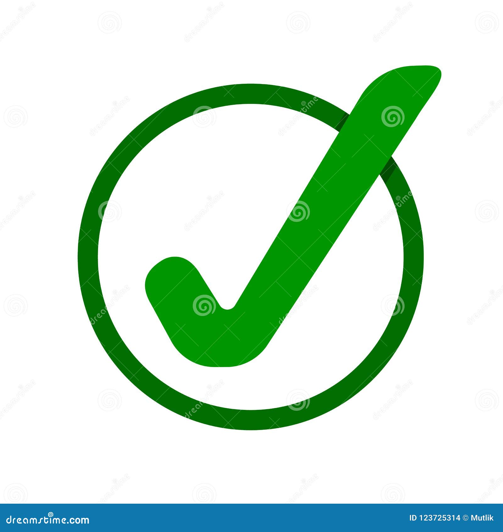 Green Check Mark Icon. Tick Symbol Vector Stock Vector - Illustration ...