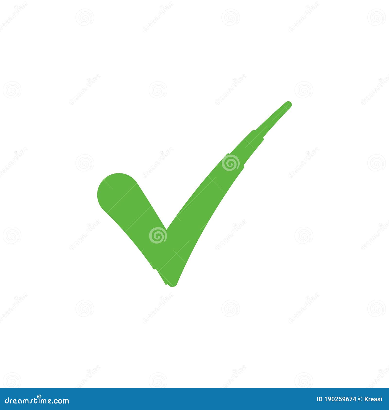 Green Check Mark Icon Vector Design Stock Vector - Illustration of ...