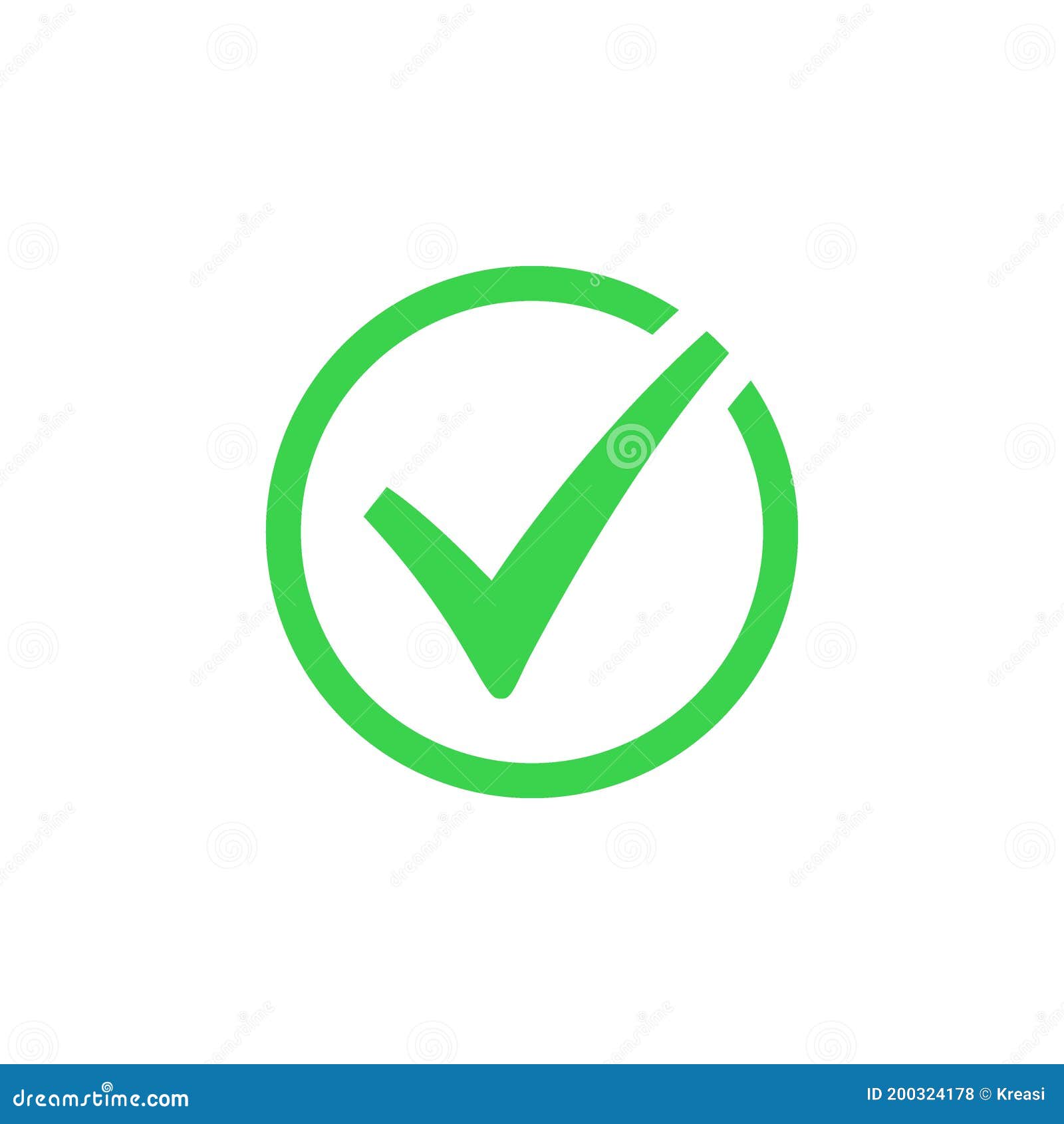Green Check Mark Icon Vector Design Stock Vector - Illustration of ...