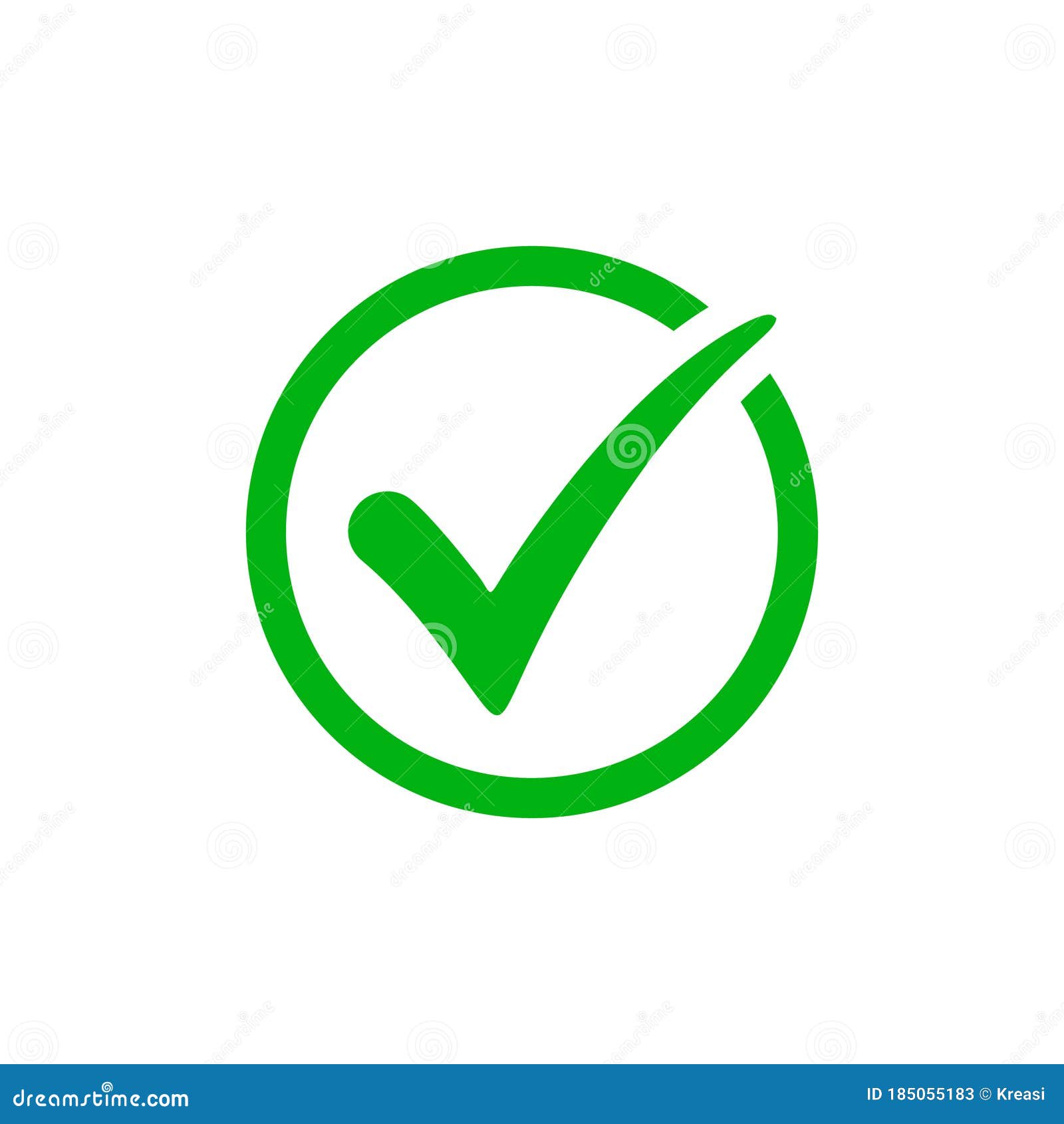 Green Check Mark Icon Vector Design Stock Vector - Illustration of ...
