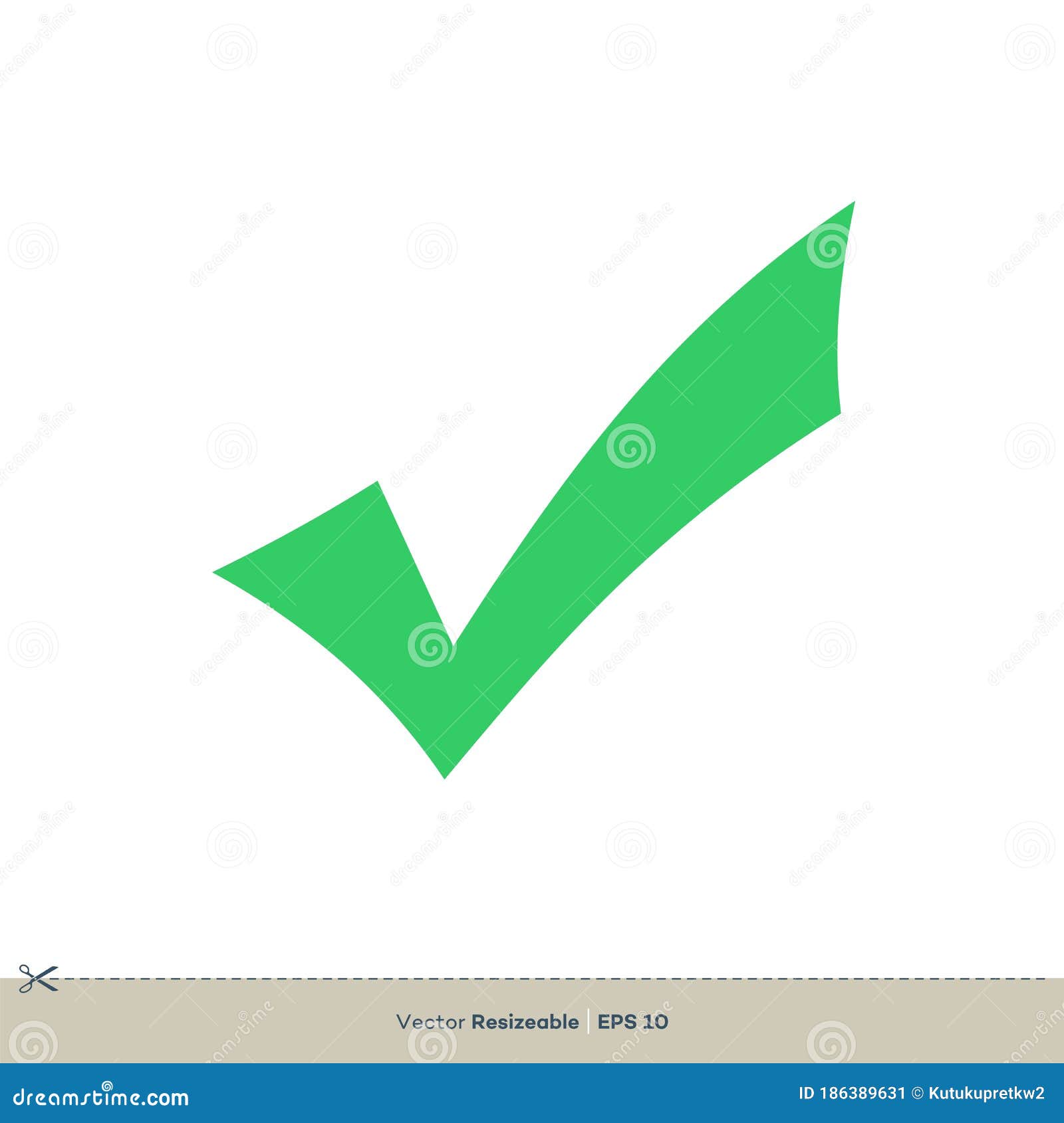 Green Check Mark Icon Vector Logo Template Illustration Design. Vector ...