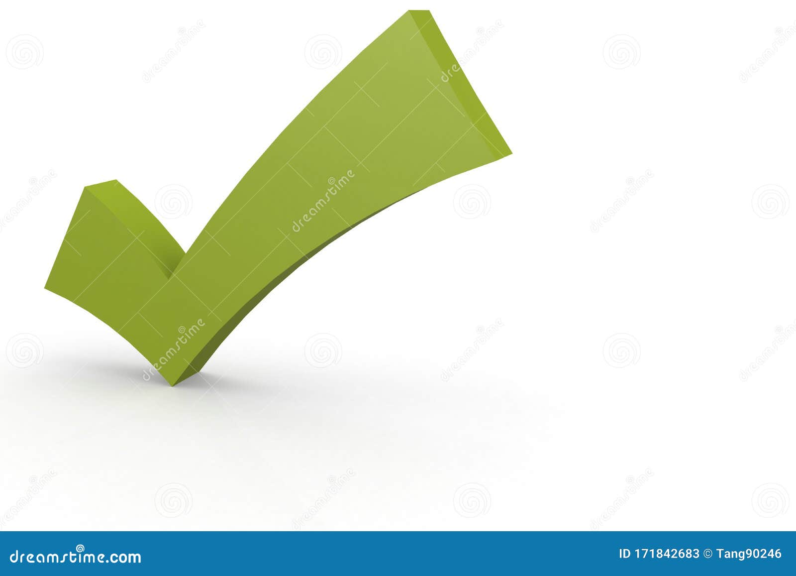 Green Check Mark Isolated on White Background Stock Illustration ...