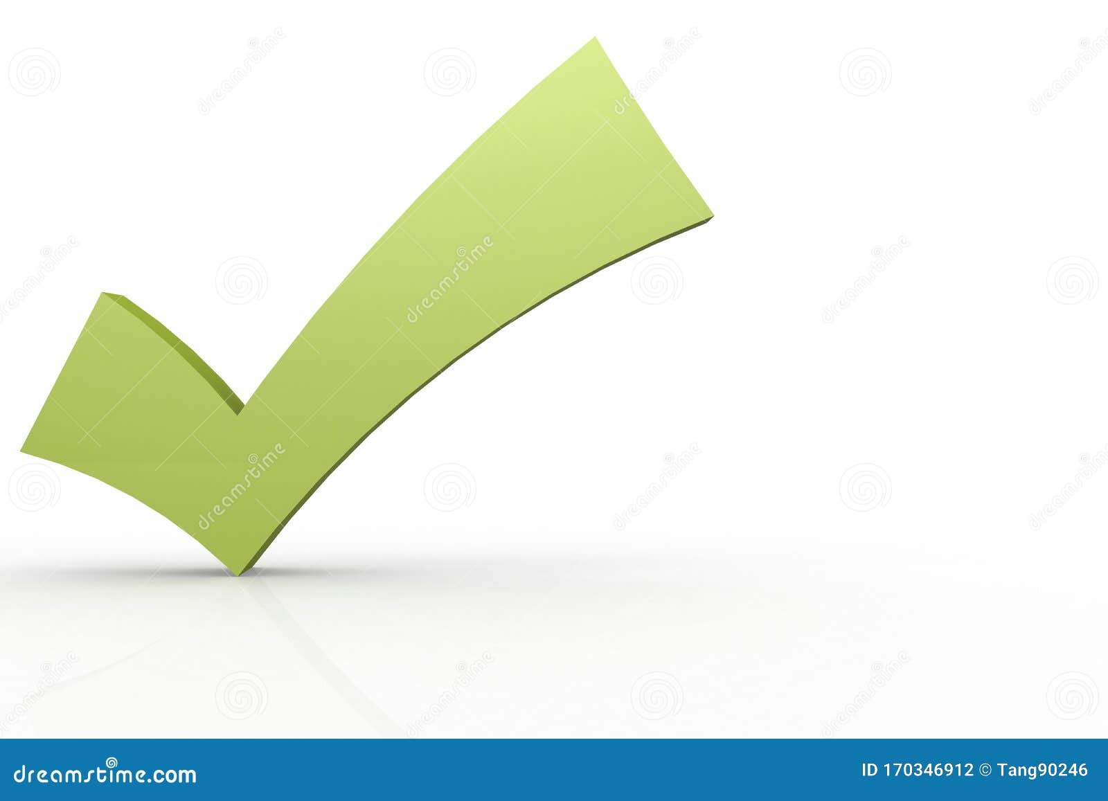 Green Check Mark Isolated on White Background Stock Illustration ...
