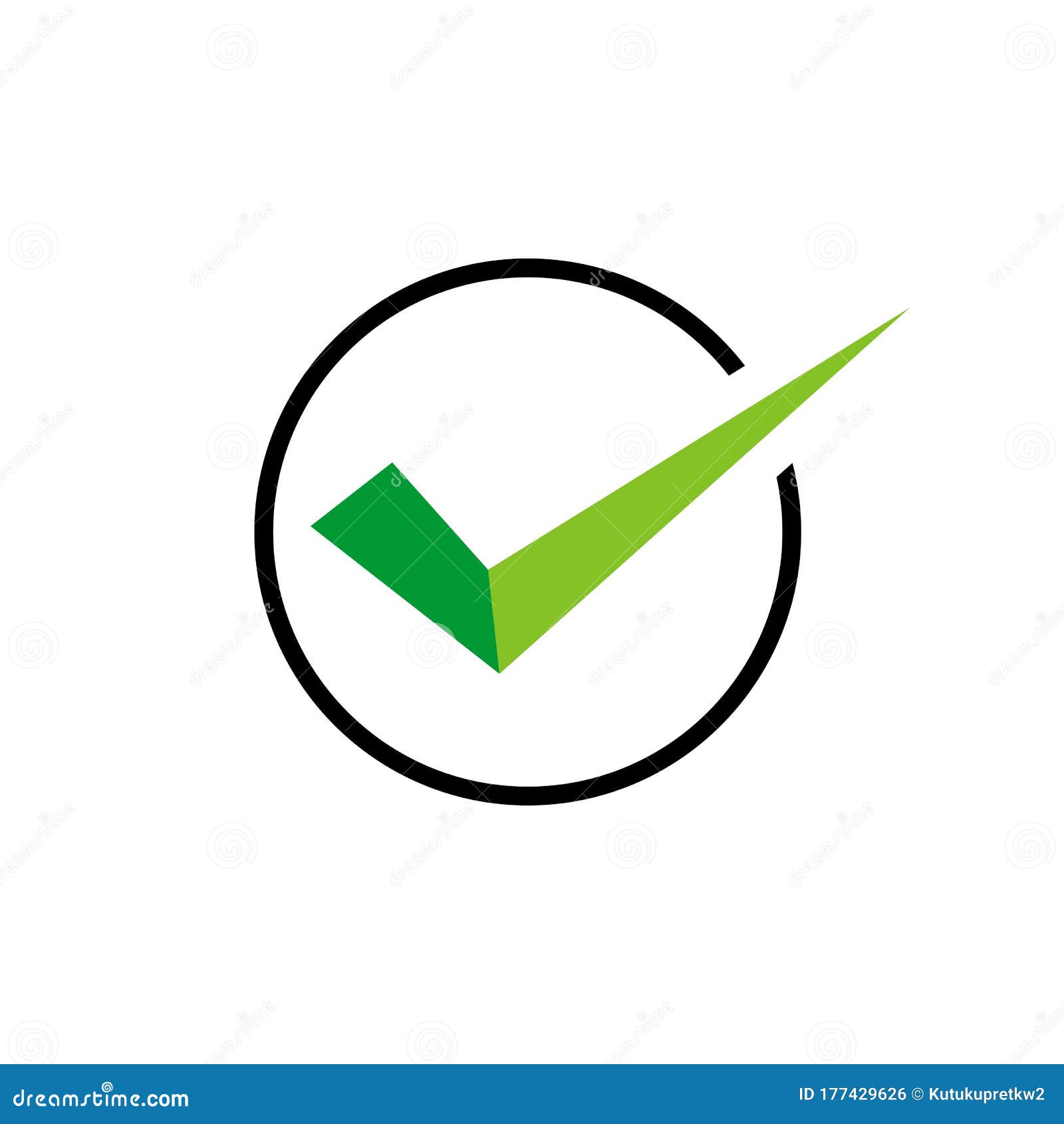 Green Check Mark Logo Template Illustration Design. Vector EPS 10 Stock ...