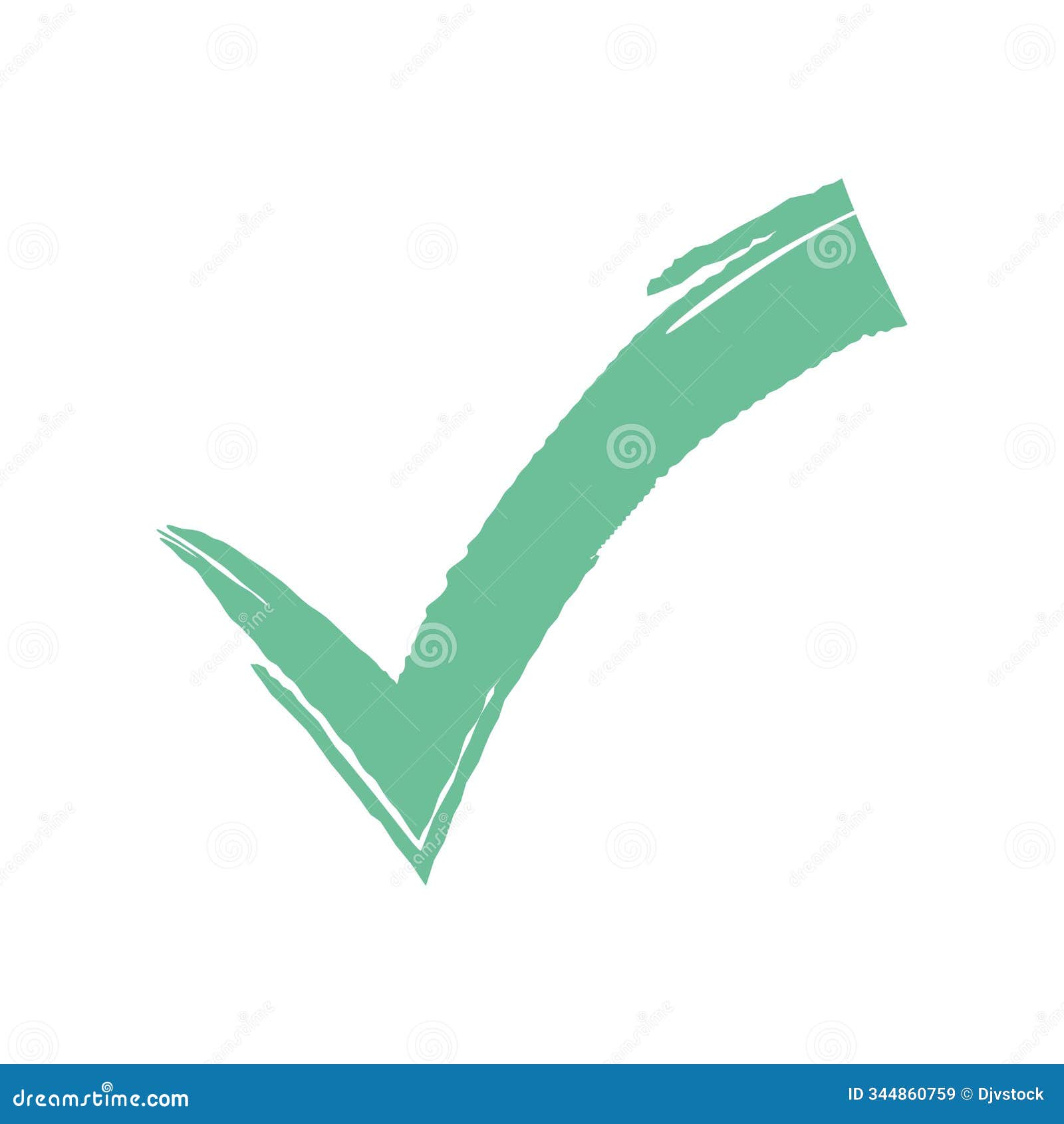 Green check mark painted stock illustration. Illustration of check ...