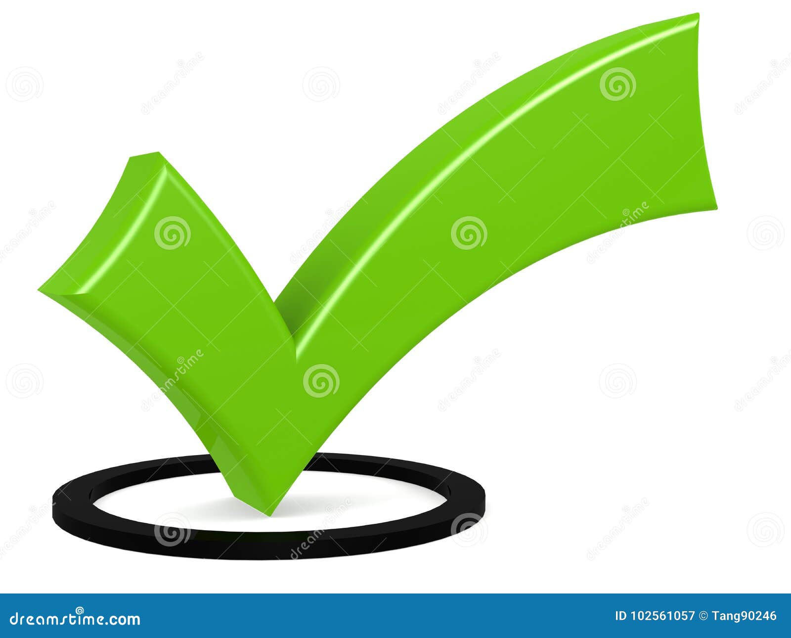 Green check mark sign stock illustration. Illustration of questionnaire ...