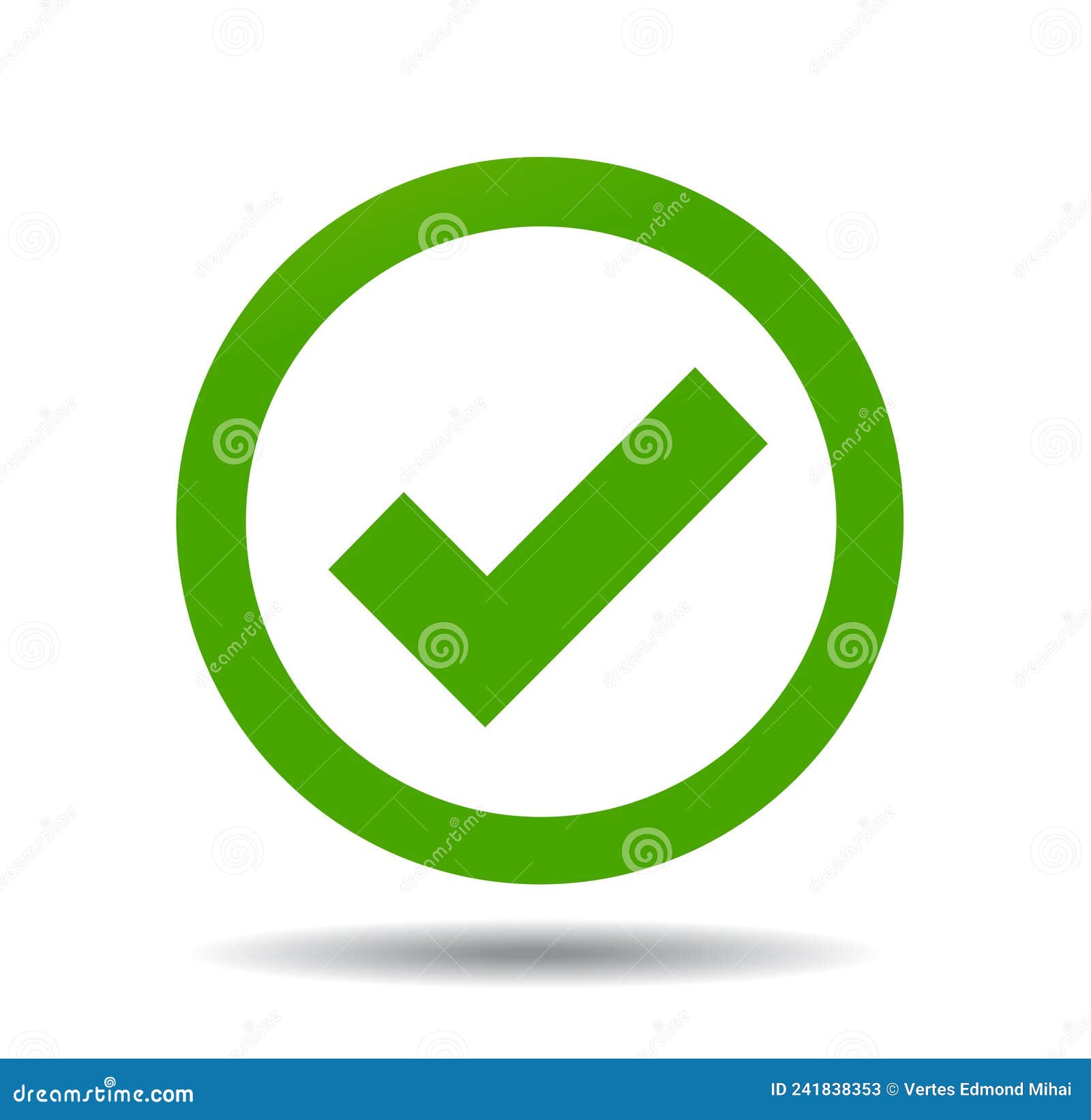 Green check mark symbol stock vector. Illustration of concept - 241838353