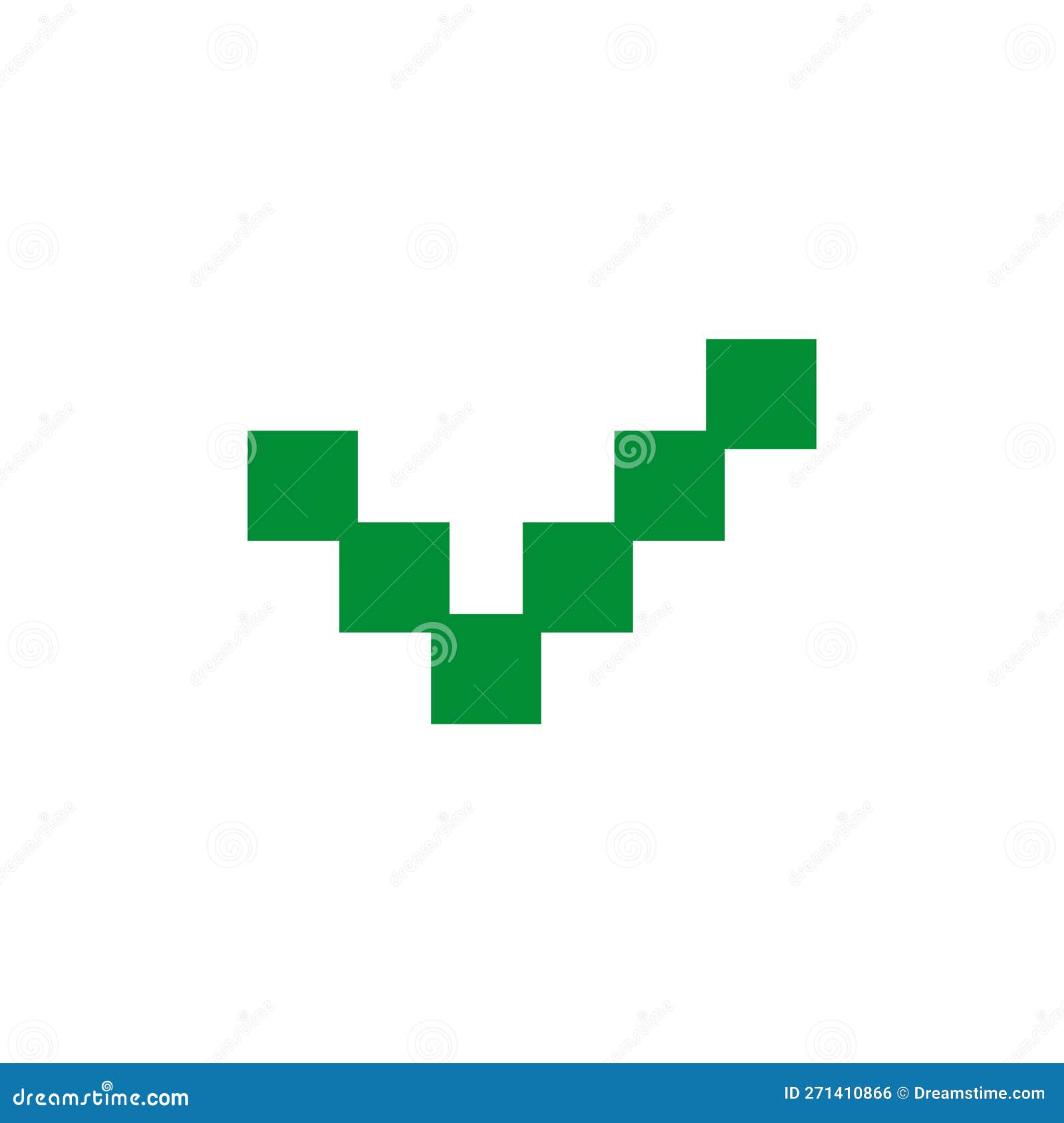 Green Check Mark Symbol. Vector Icon. Pixel Art and Dot Style. Stock ...