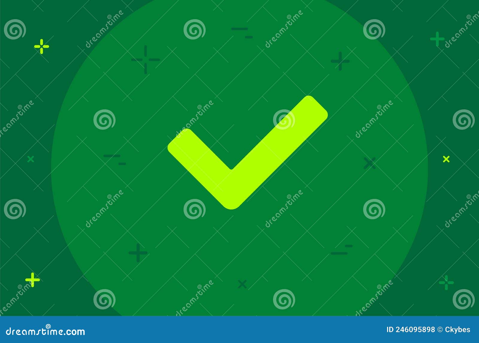 Green Check Mark. Vector Flat Minimal Style Colorful Icon Stock Vector ...
