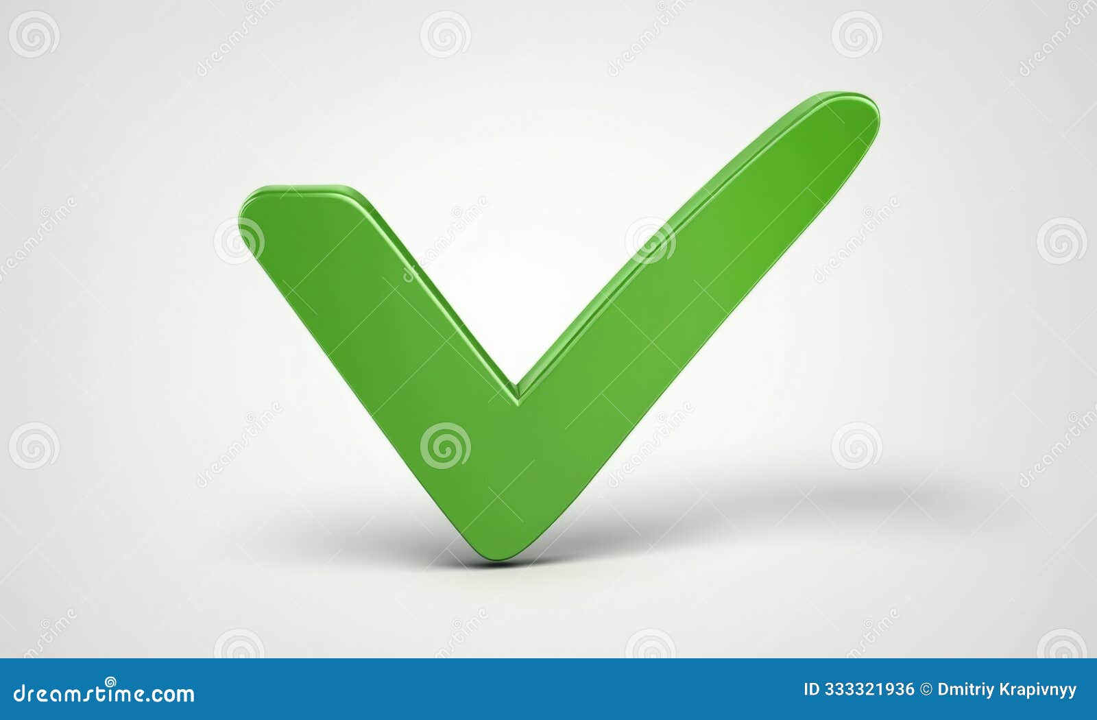 Green Check Mark on White Background Stock Illustration - Illustration ...