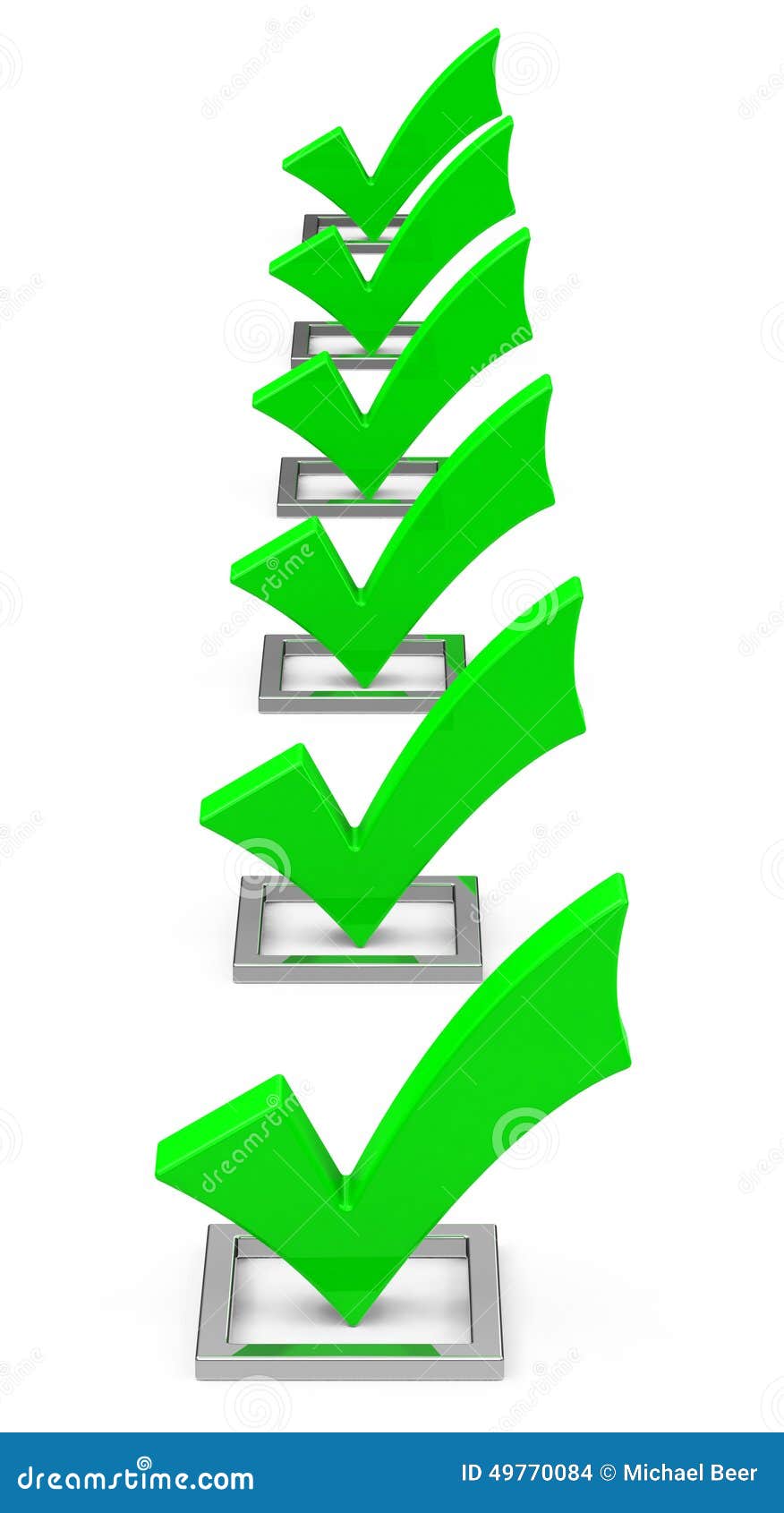 The green check marks stock illustration. Illustration of pass - 49770084