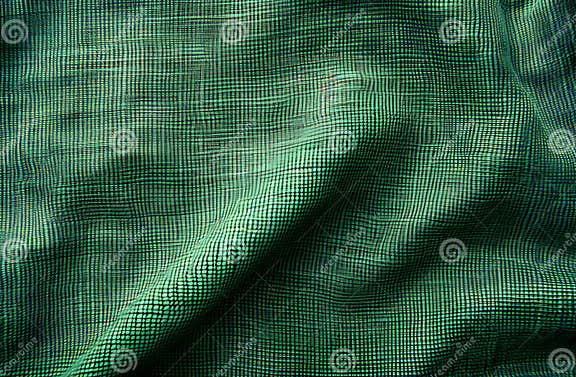 Green Checkered Fabric Texture Background Stock Illustration ...