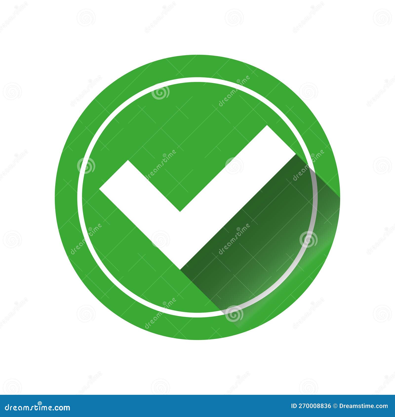 Green Checkmark Button. Vector Illustration Stock Vector - Illustration ...
