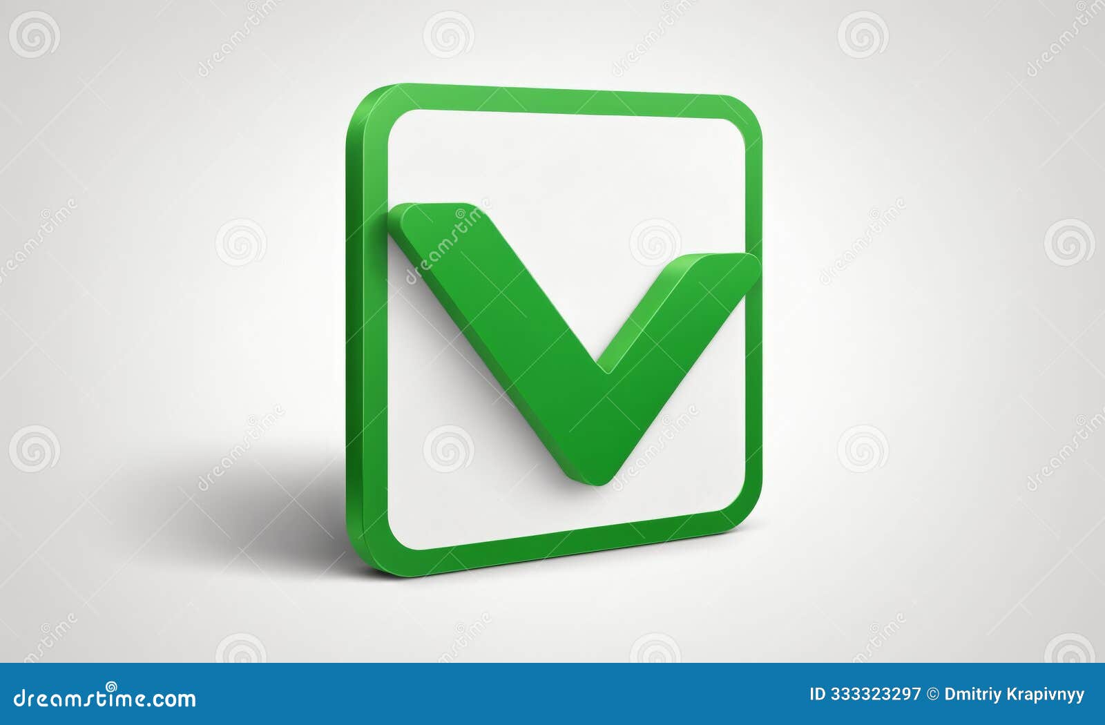 Green Checkmark Icon Inside a Square with a Green Border Stock ...