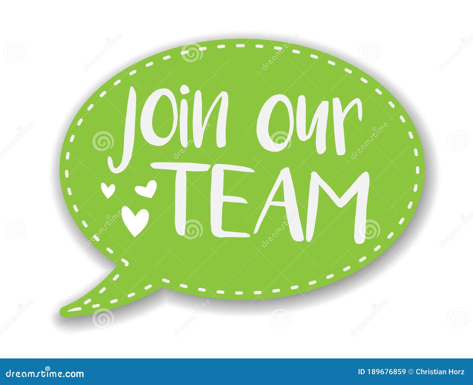 Green Cheerful Join Our Team Speech Bubble Sticker Stock Vector Illustration Of Heart Hiring