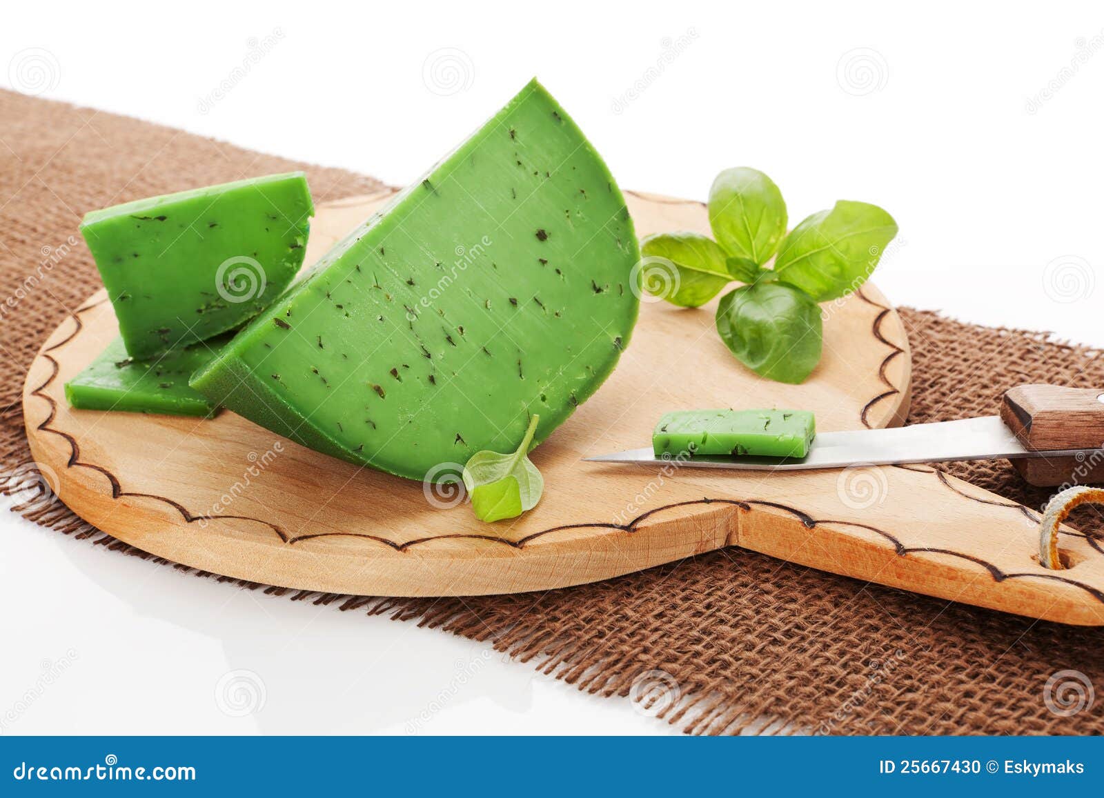 Green cheese gouda. stock photo. Image of dairy, culinary - 25667430