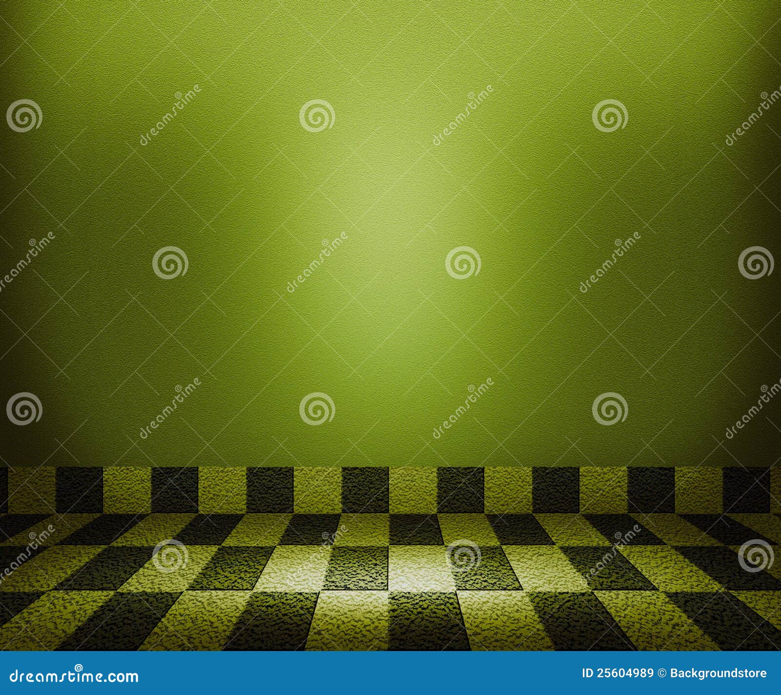 Green Chessboard Mosaic Room Background Stock Illustration ...