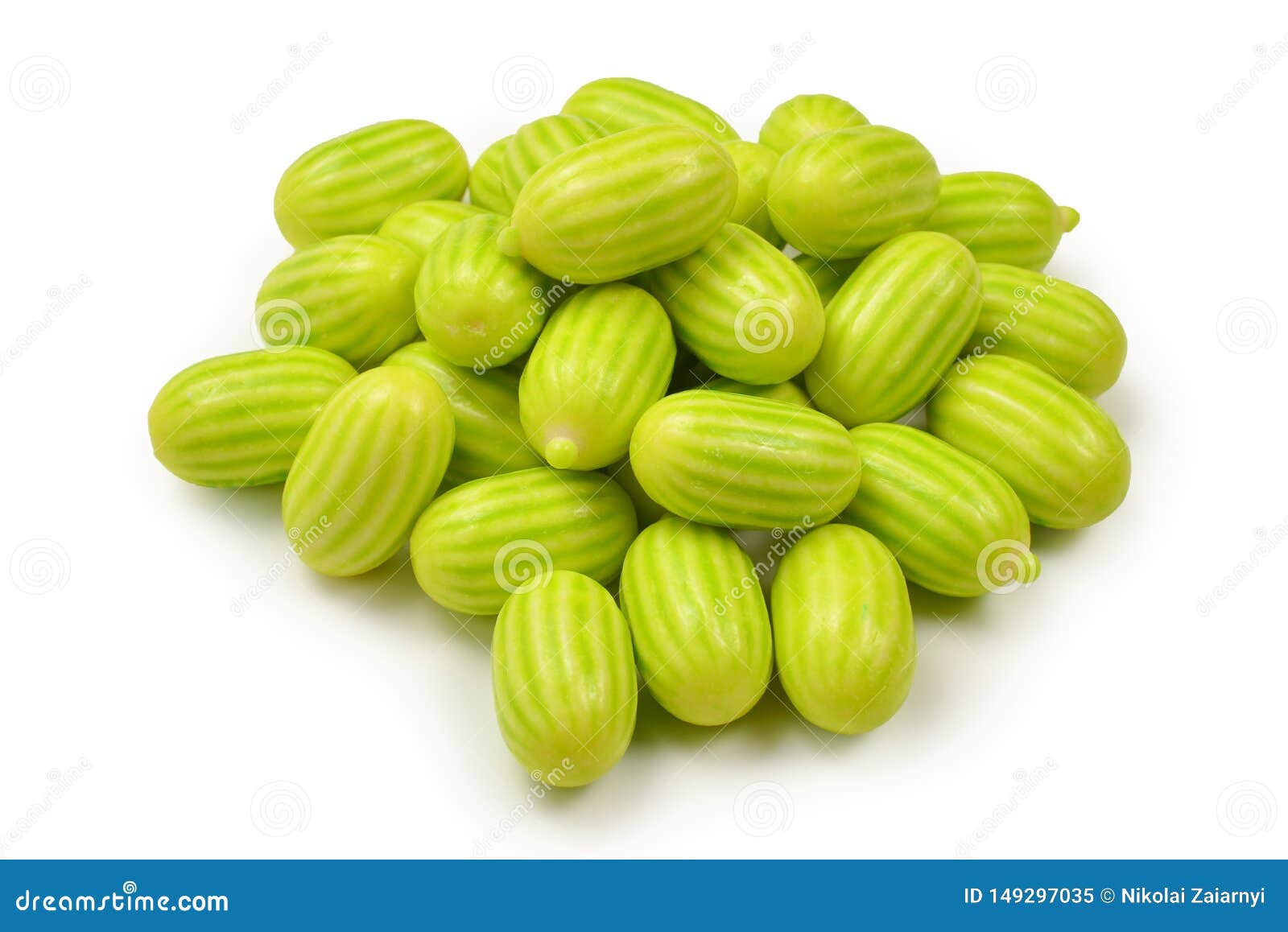 Green Chewing Gum Isolated on White Background Stock Image - Image of ...